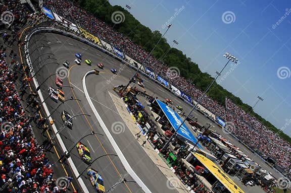 NASCAR - a different view editorial stock image. Image of spectators ...