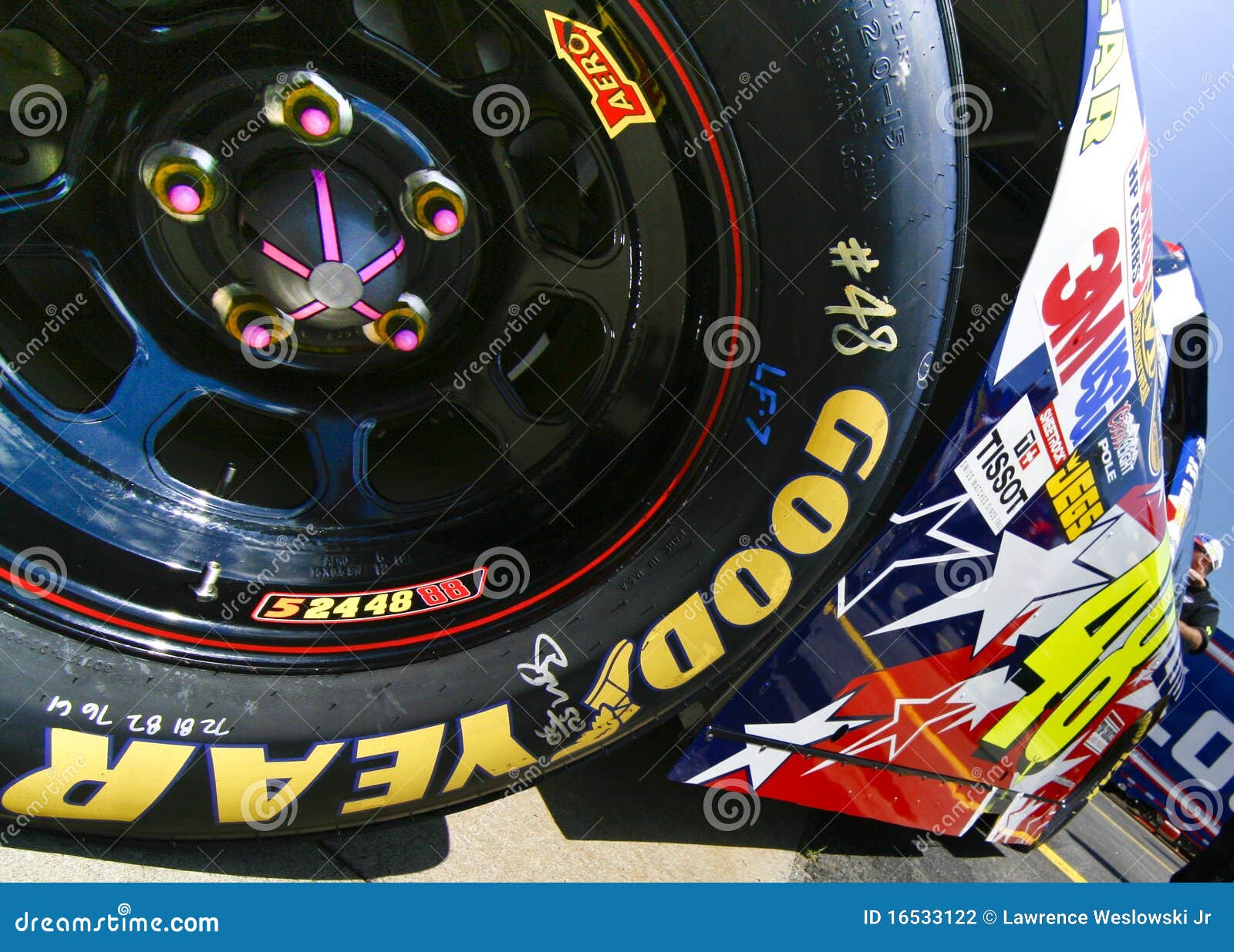 NASCAR - Goodyear Rubber on the #48 Editorial Photography - Image of ...