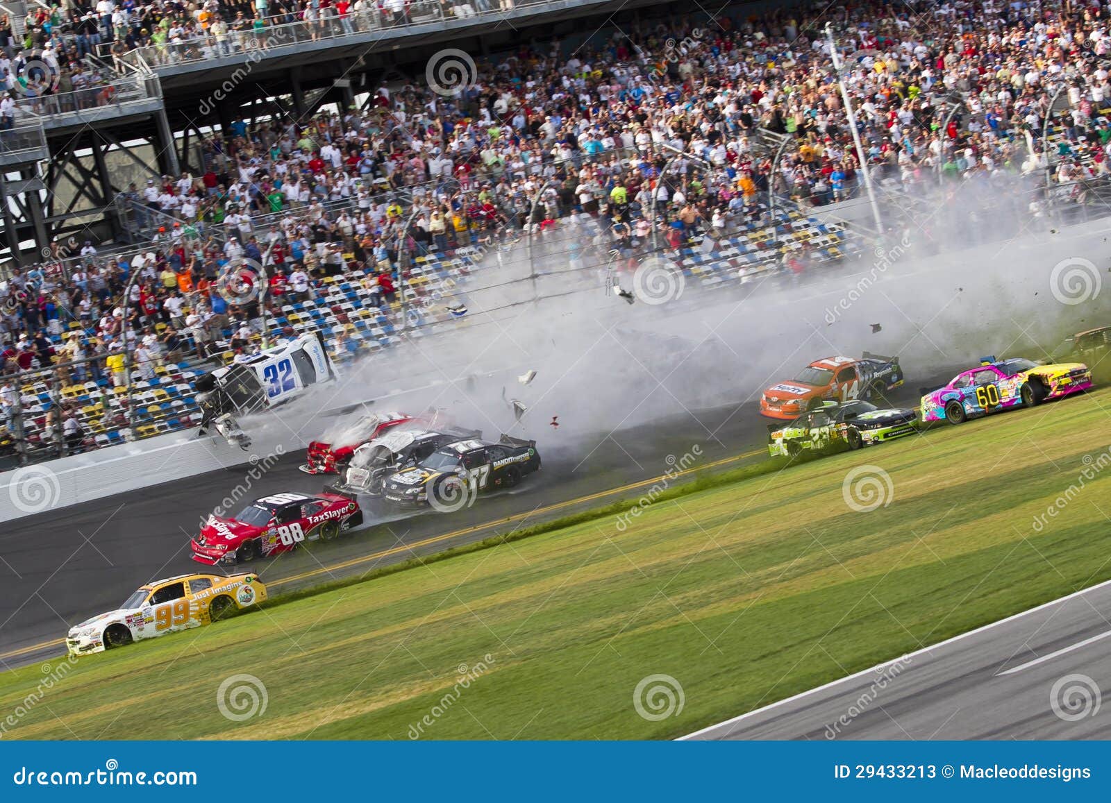 NASCAR: Kyle Larson Wrecks at Daytona Editorial Stock Photo - Image of ...