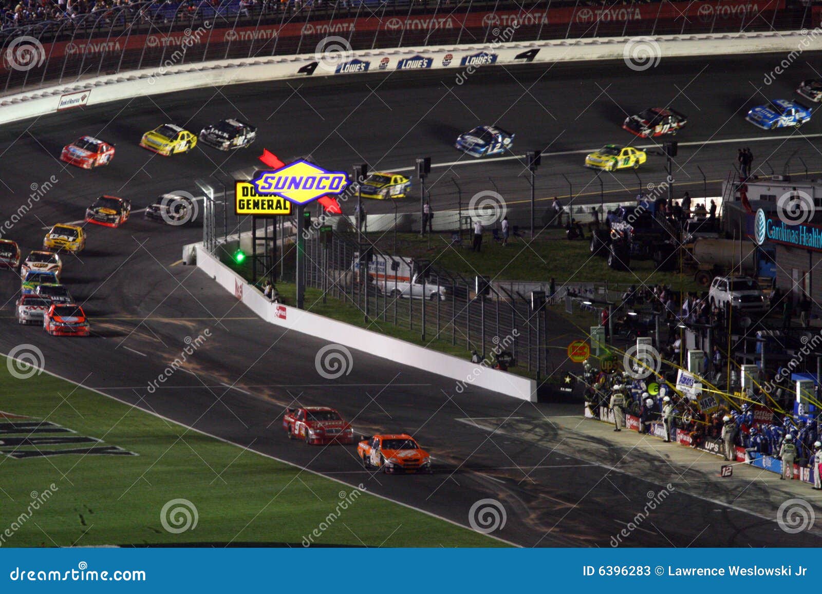 NASCAR - onto pit road editorial stock photo. Image of coca - 6396283