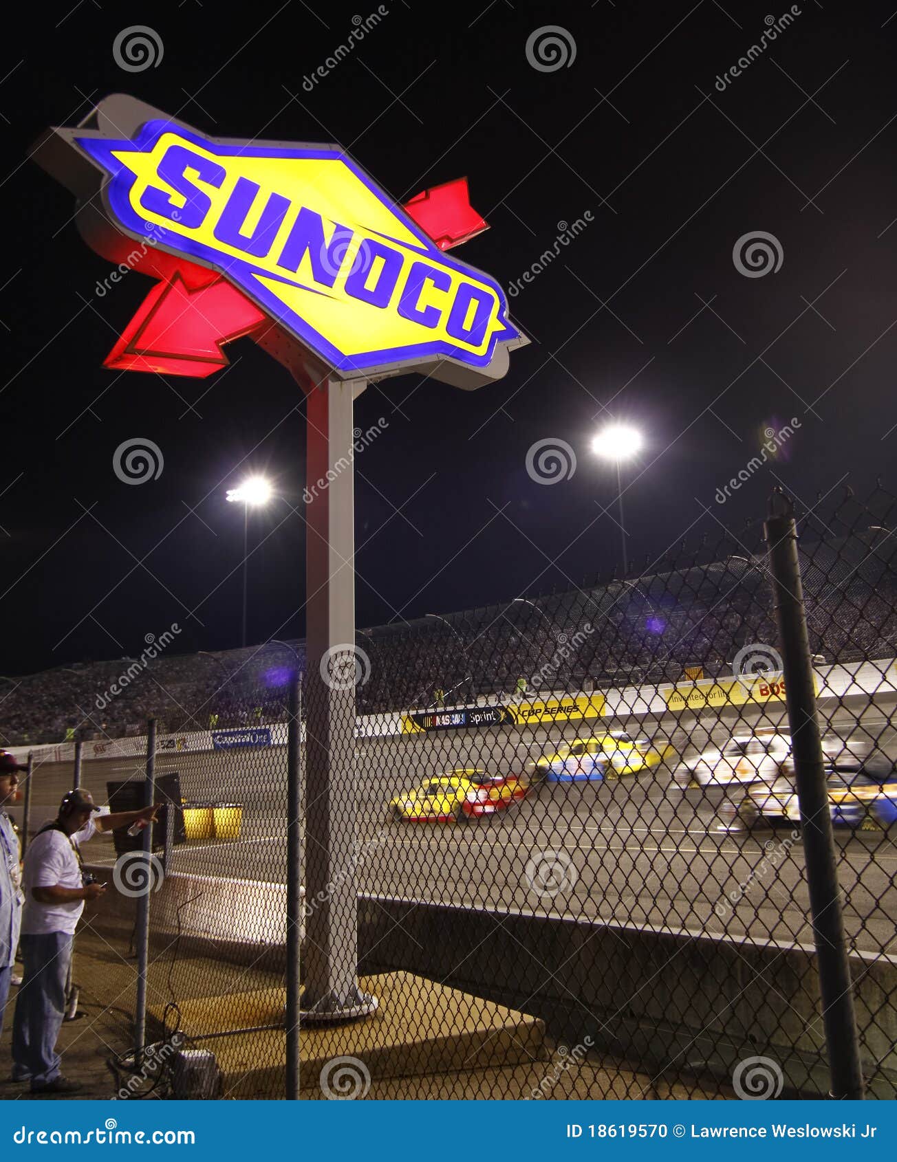NASCAR - Richmond Sunoco Turn 4 at Night Editorial Image - Image of ...