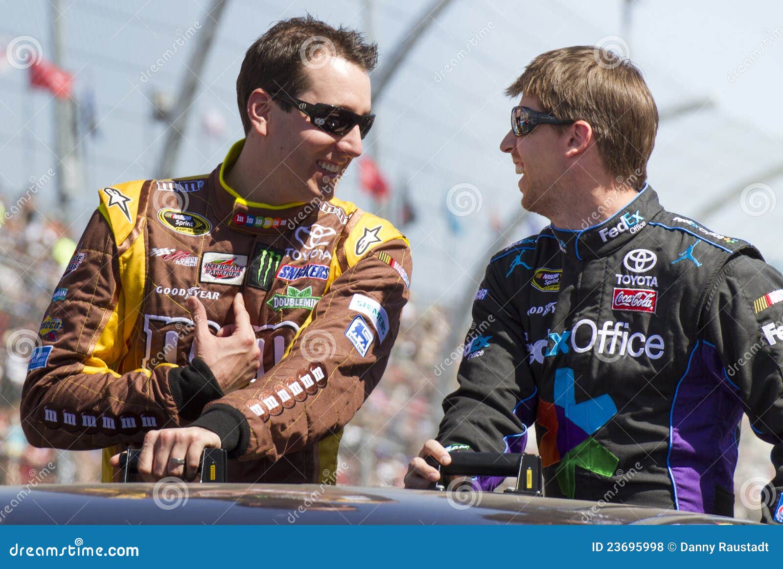 Kyle Busch Talks With Denny Hamlin Editorial Image | CartoonDealer.com ...