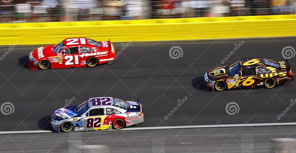 NASCAR - Side by Side Racing in Charlotte! Editorial Photography ...