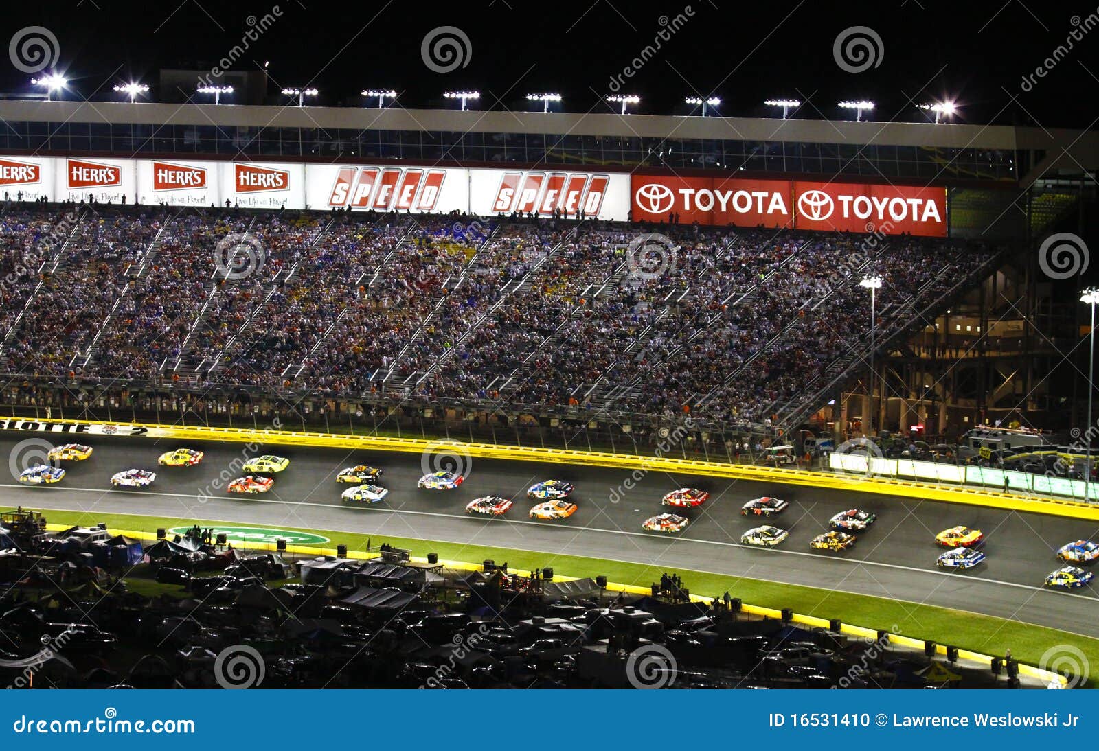 NASCAR - Side by Side Racing in Turn 2 Editorial Image - Image of bank ...