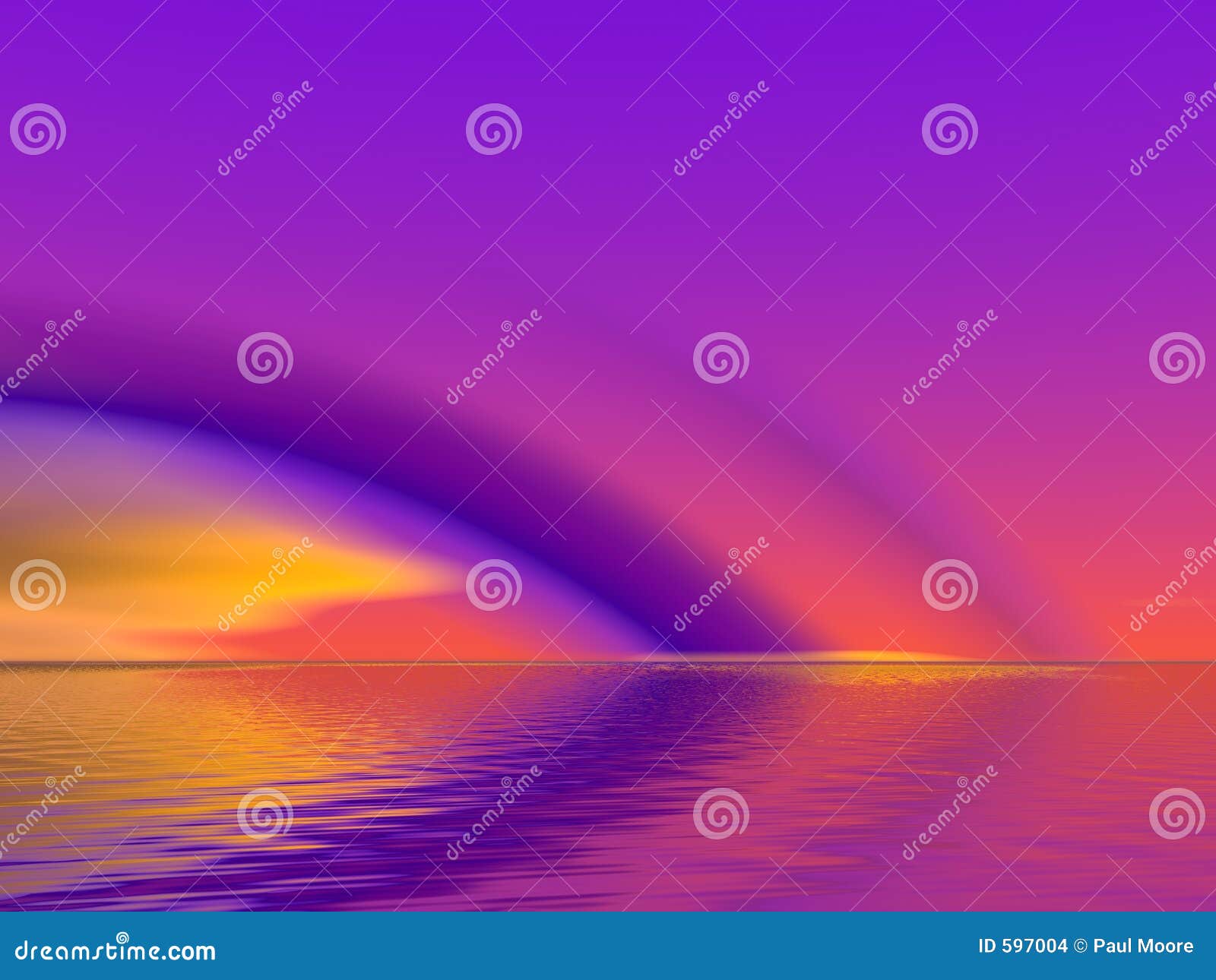 Nascer do sol violeta ilustração stock. Ilustração de cratera - 597004