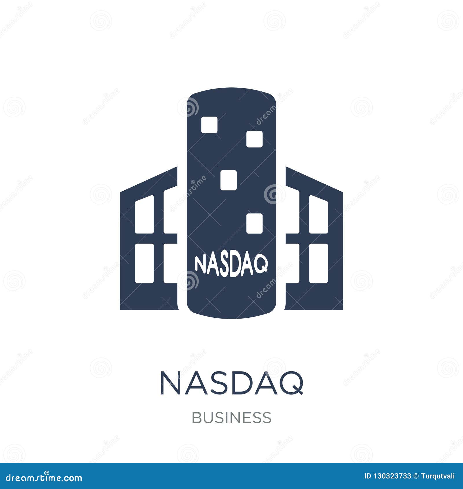 Nasdaq Icon. Trendy Flat Vector Nasdaq Icon on White Background ...