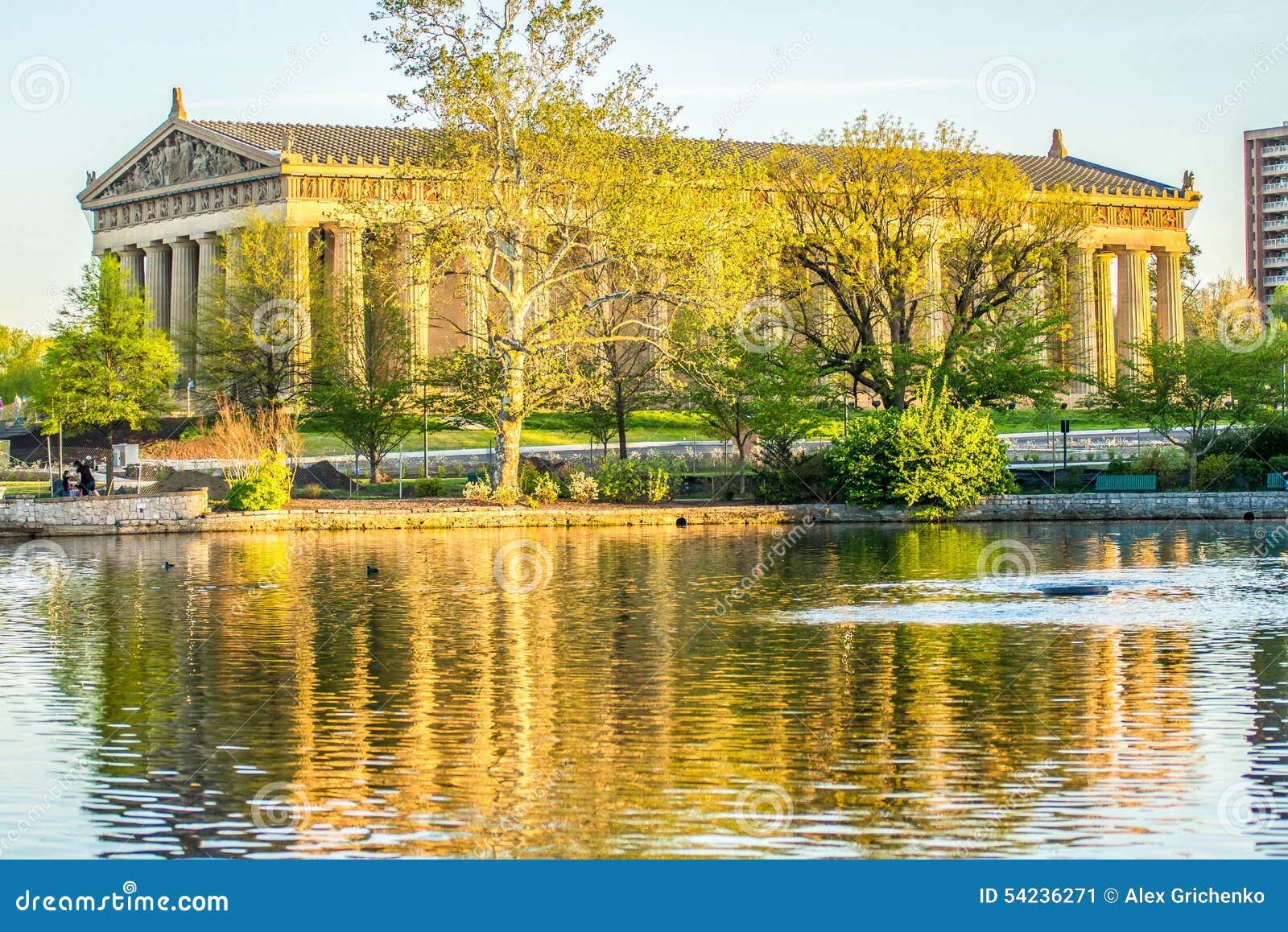 Nashville S Parthenon in Spring Stock Image - Image of parthenon ...