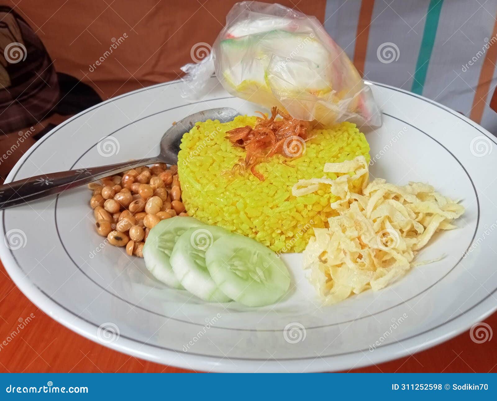 Nasi Kuning is Food Tradisional of Java Indonesia Stock Photo - Image ...