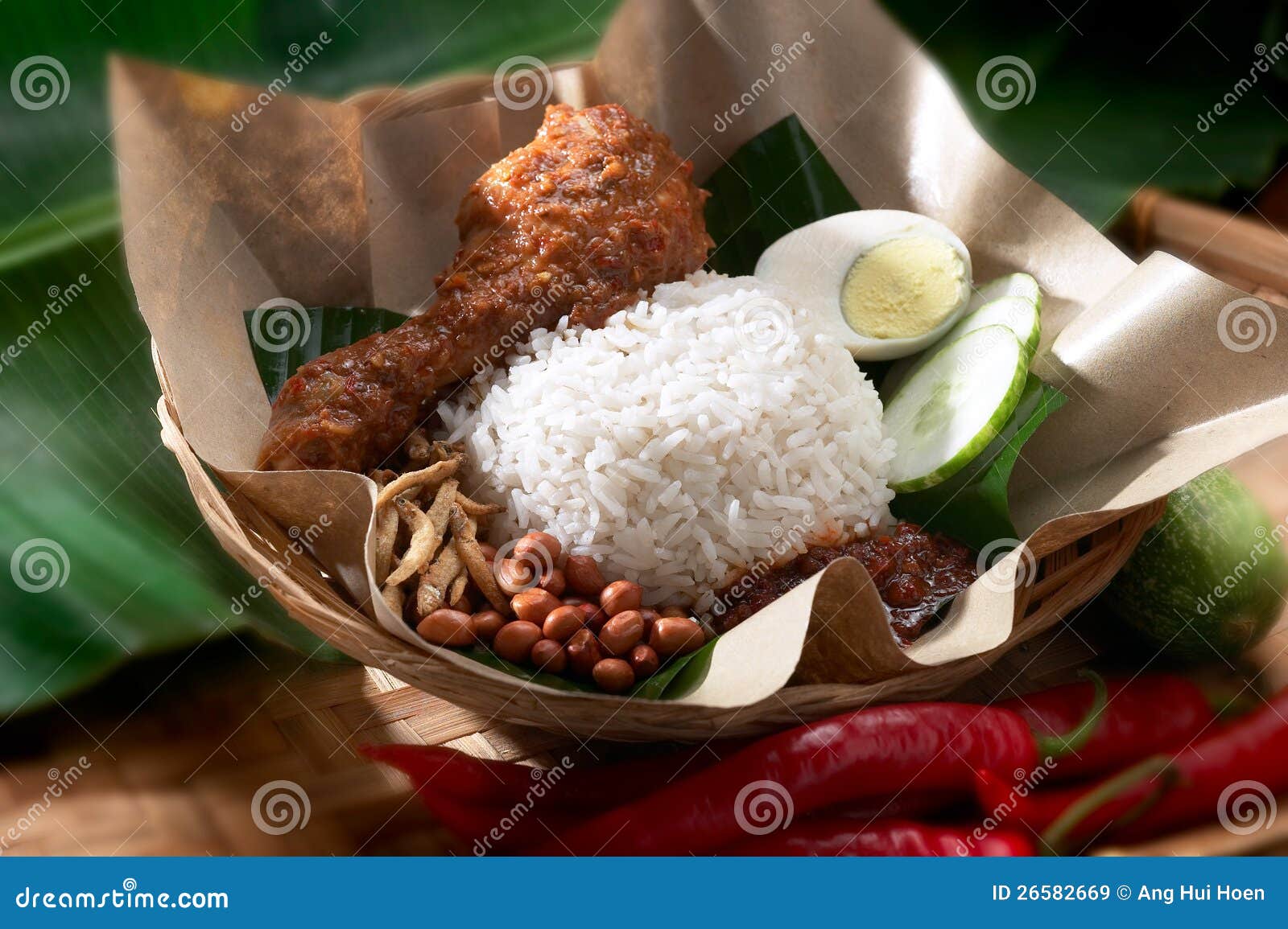 Nasi Lemak Is A Malay Fragrant Rice Dish Cooked In Coconut Milk And ...