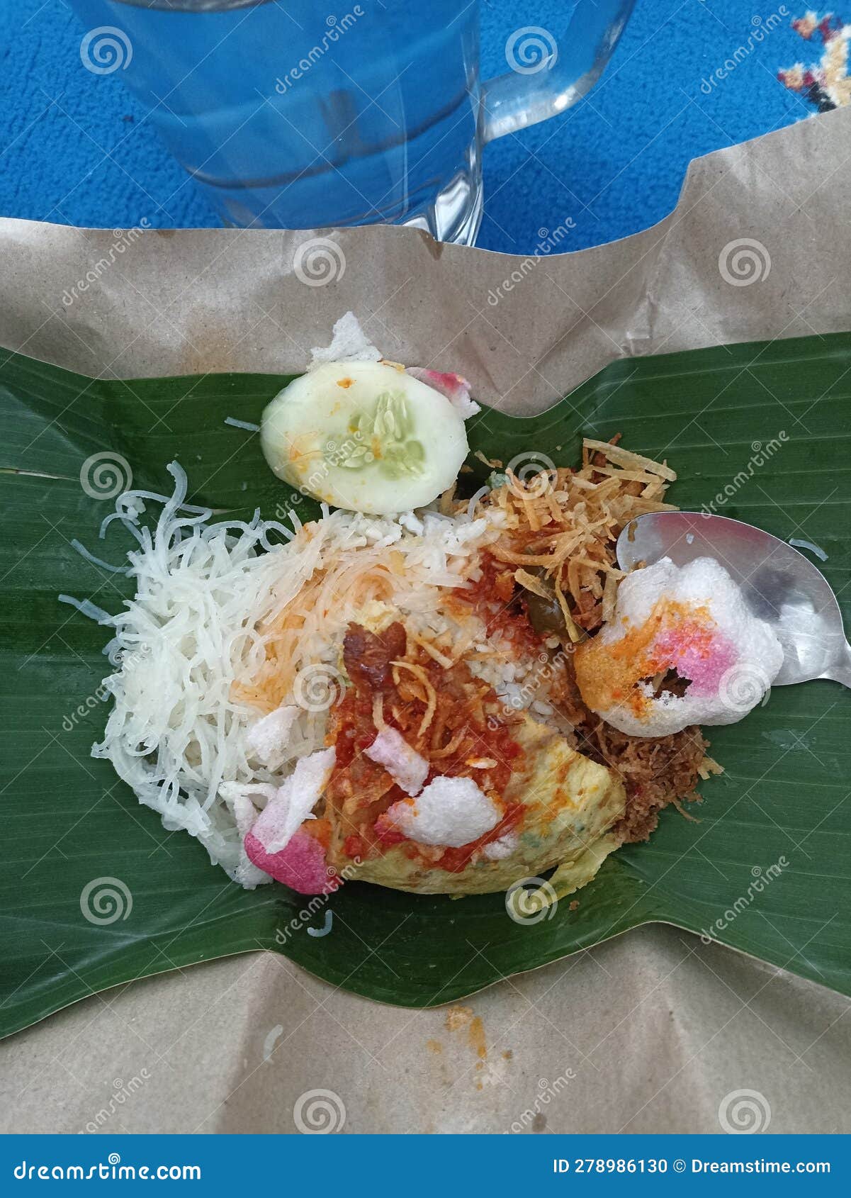Nasi lemak for breakfast stock photo. Image of tradisional - 278986130