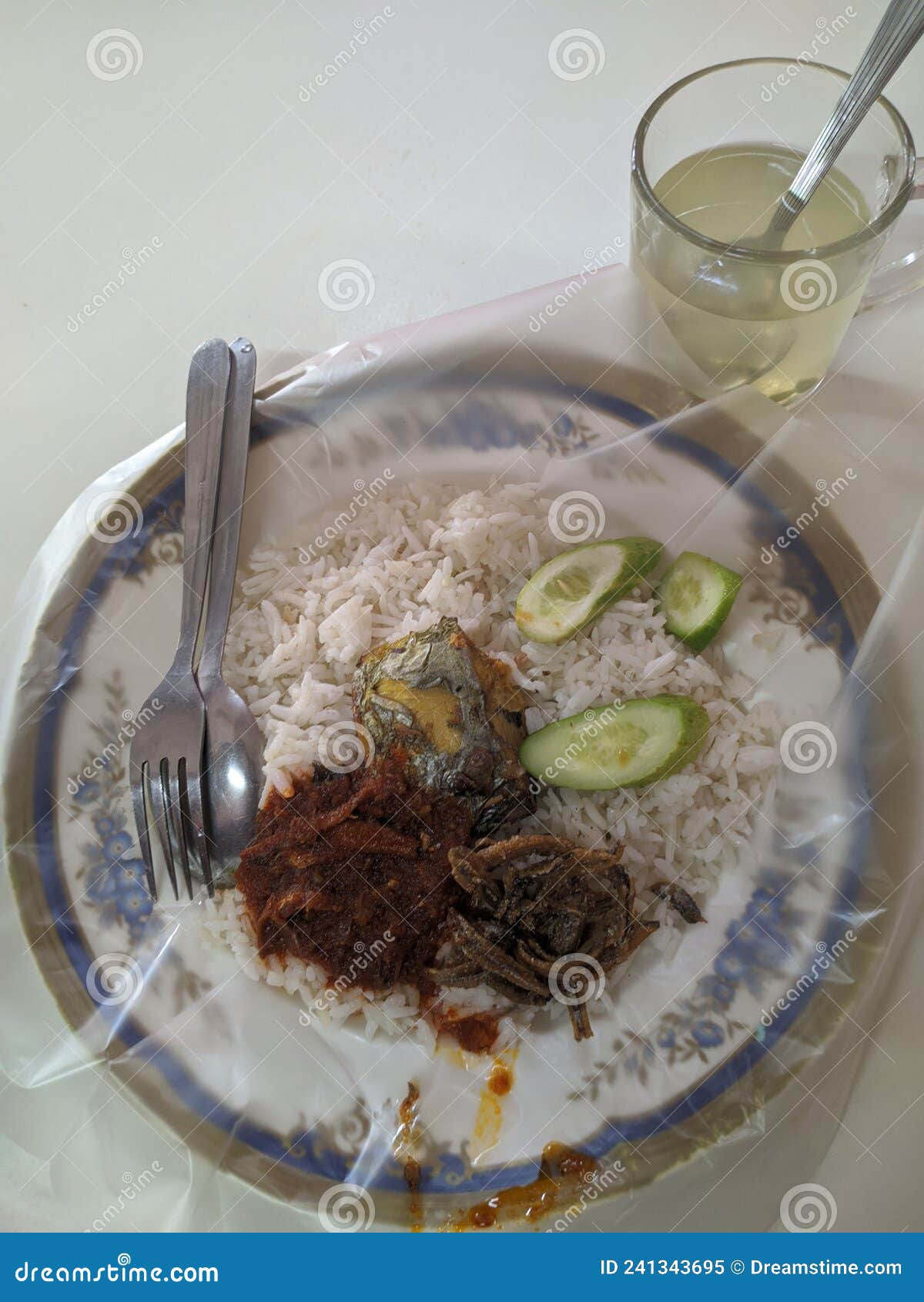 Nasi Lemak Ikan Tongkol stock image. Image of tongkol - 241343695