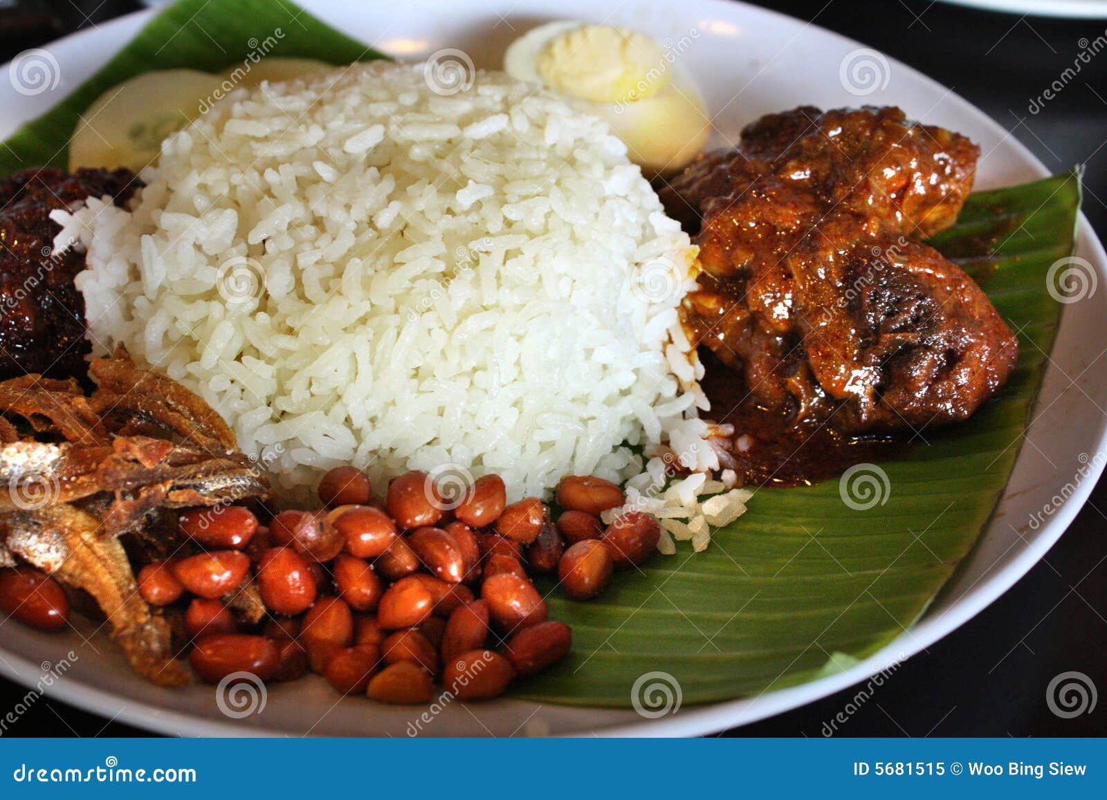 Nasi lemak rice stock image. Image of breakfast, dinner - 5681515