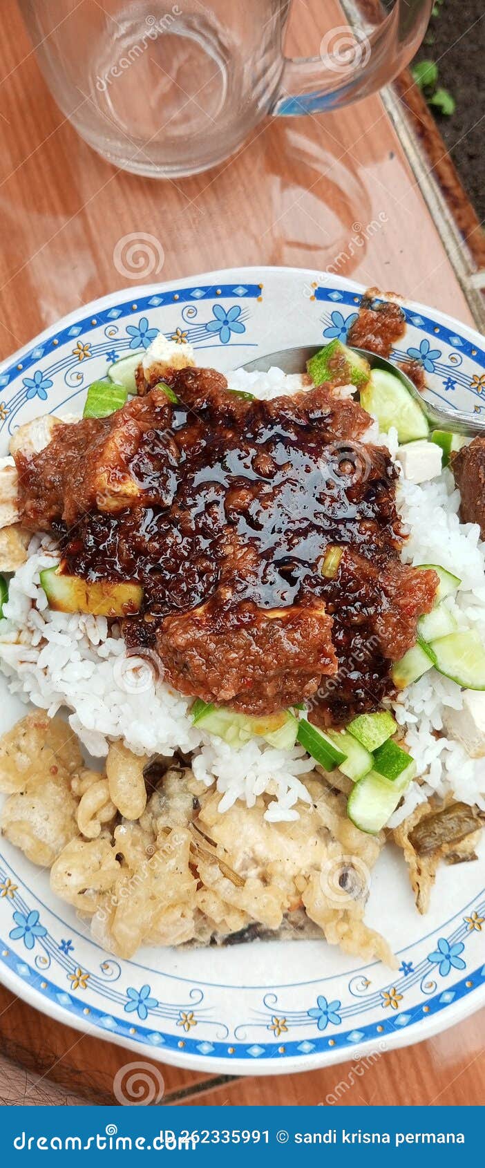 Nasi Lengko stock image. Image of nasi, lengko, central - 262335991