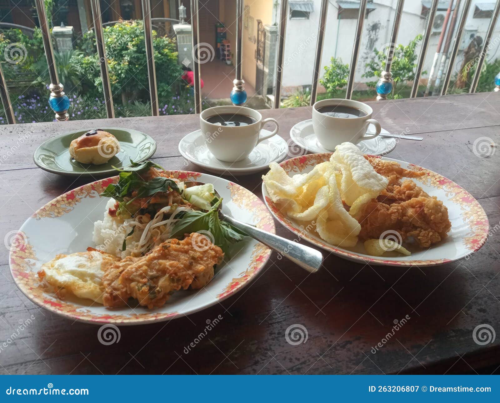 Nasi pecel stock image. Image of meal, baking, breakfast - 263206807