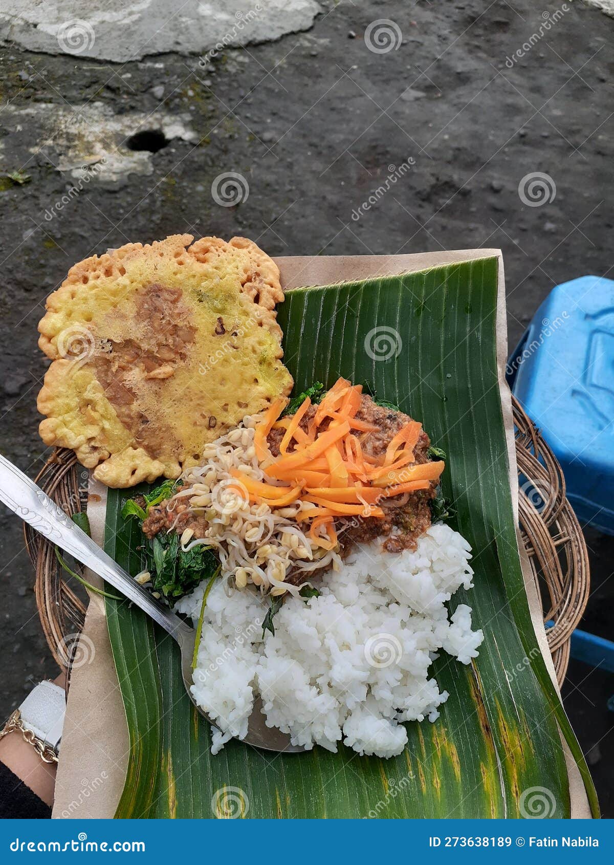 Nasi Pecel is Kind of Indonesian Food Stock Image - Image of food ...