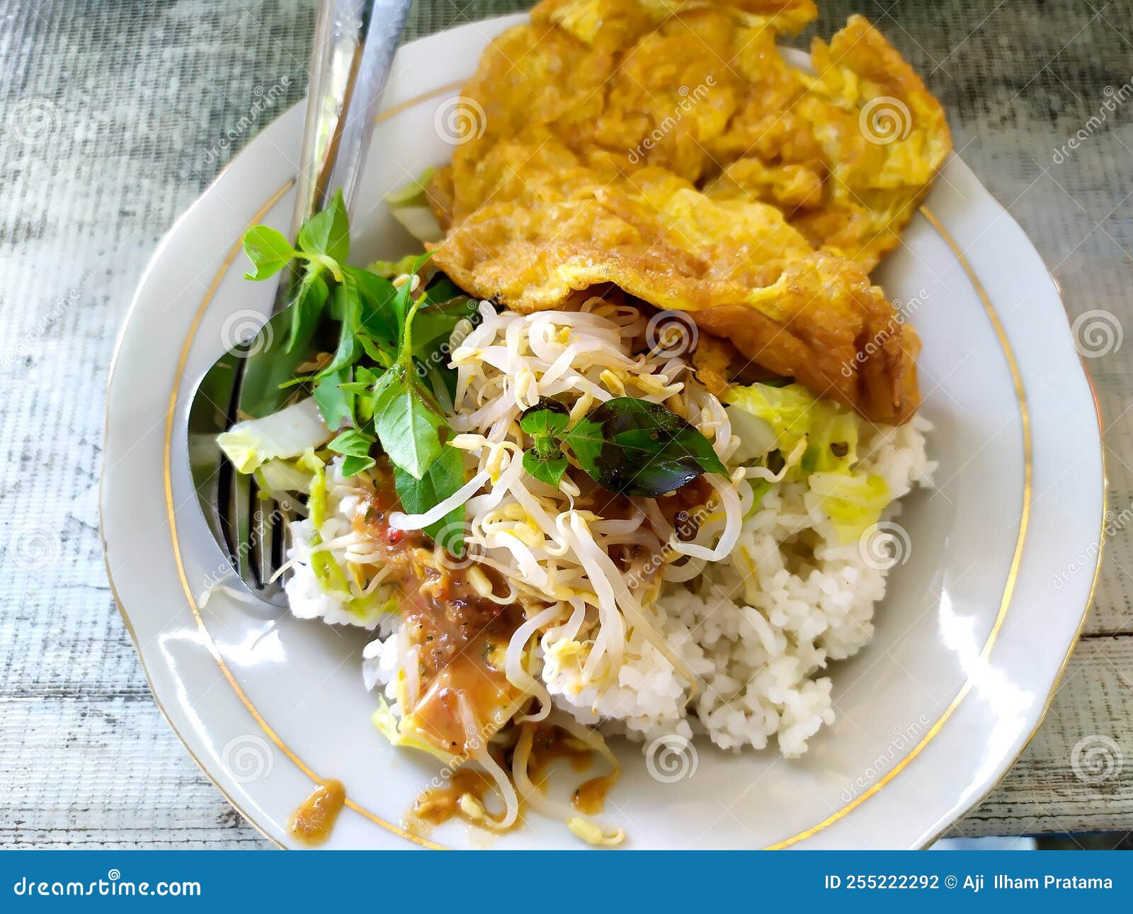 Pecel Is Authentic Traditional Food From Indonesia Stock Photography ...