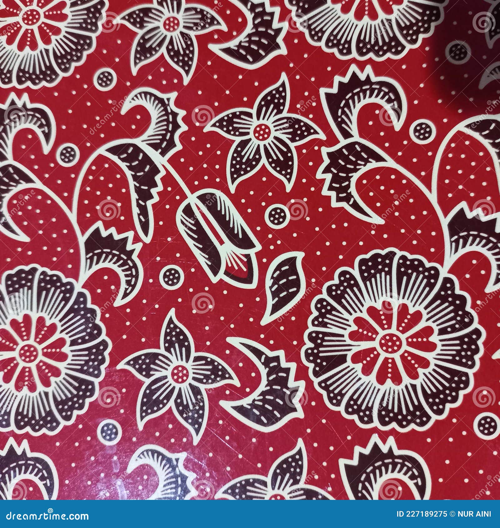 Nasional batik red colour stock image. Image of batik - 227189275