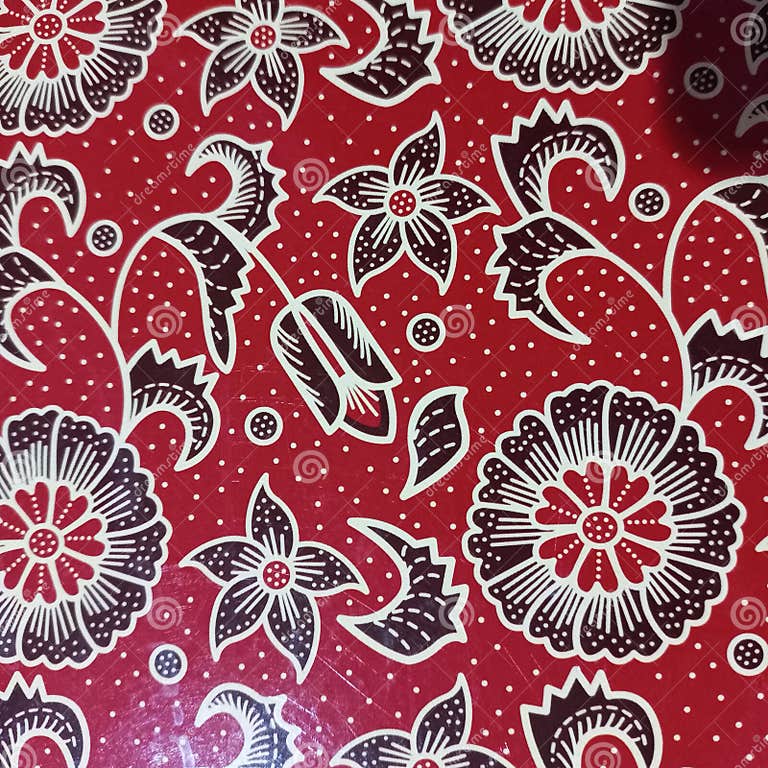 Nasional batik red colour stock image. Image of batik - 227189275