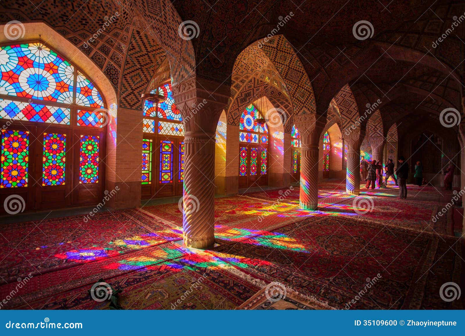 Nasir al-Mulk mosque stock photo. Image of molk, historical - 35109600