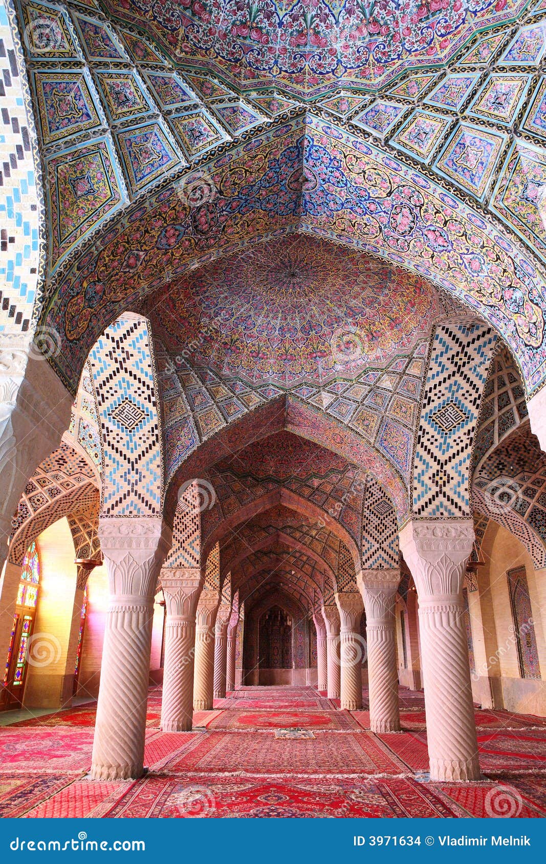 Nasir Al-Mulk Mosque, Shiraz, Iran Stock Photo - Image of architecture ...