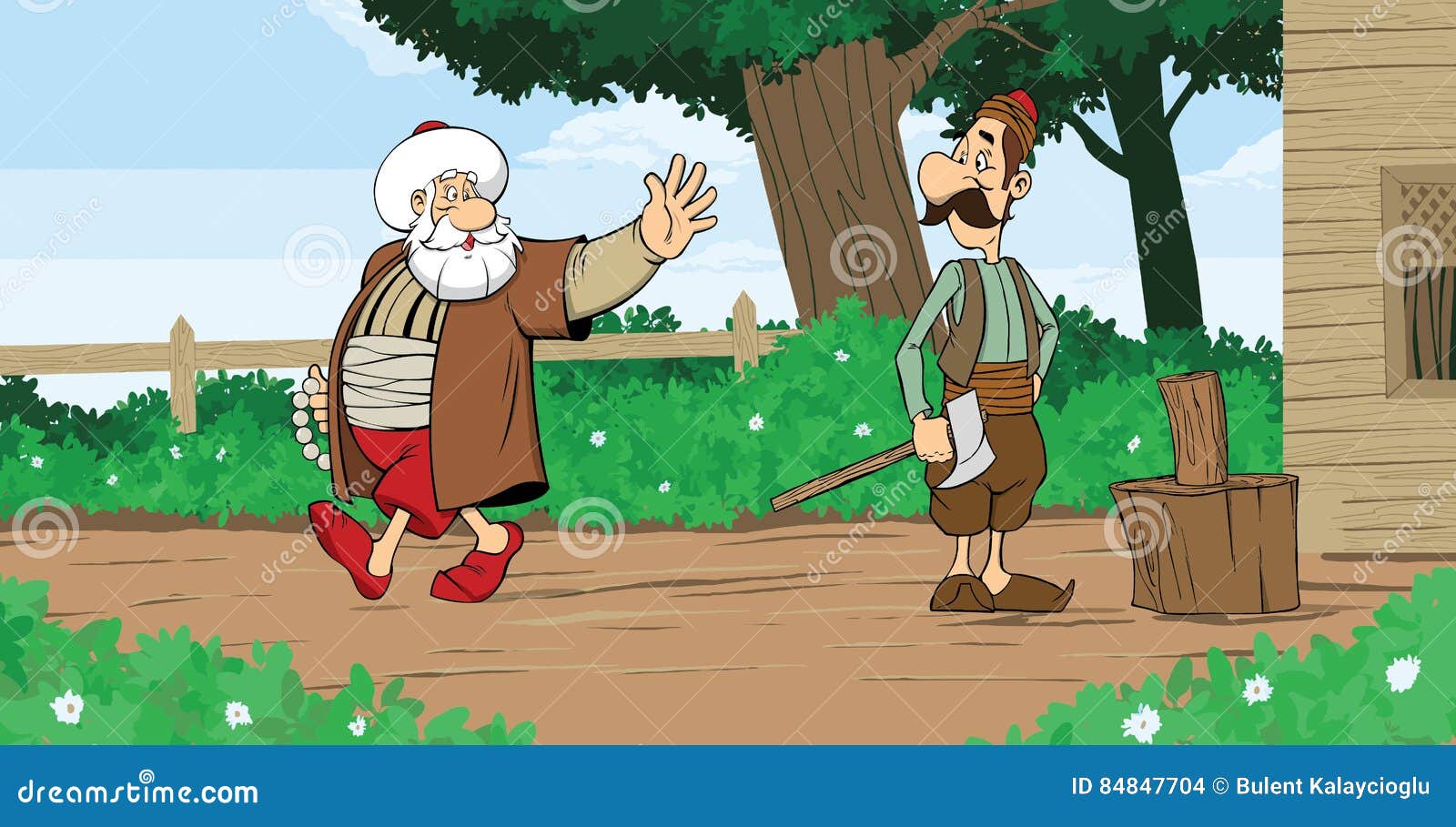 Nasreddin Hodja Character Illustration Drawing Drawing Coloring Drawing ...