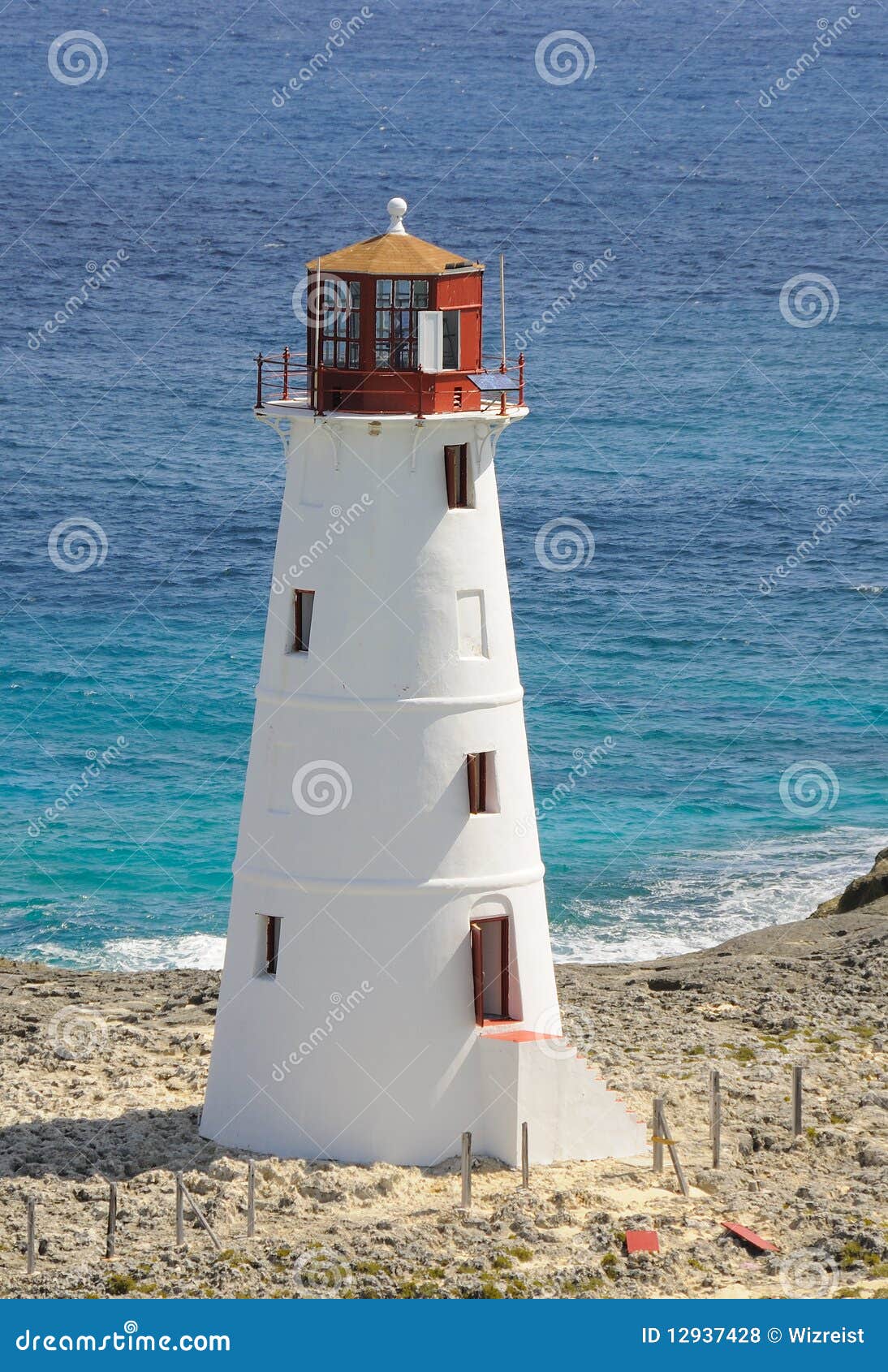 Nassau Harbor Lighthouse Tower Stock Photo - Image of marine, landmark ...