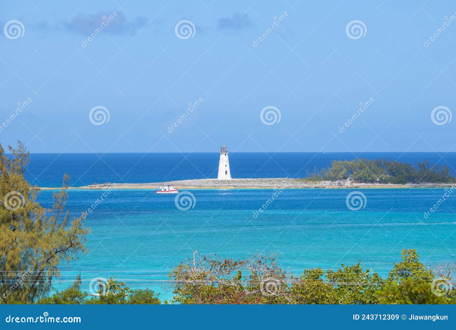 Nassau Harbour Lighthouse, Nassau, Bahamas Stock Image - Image of ...