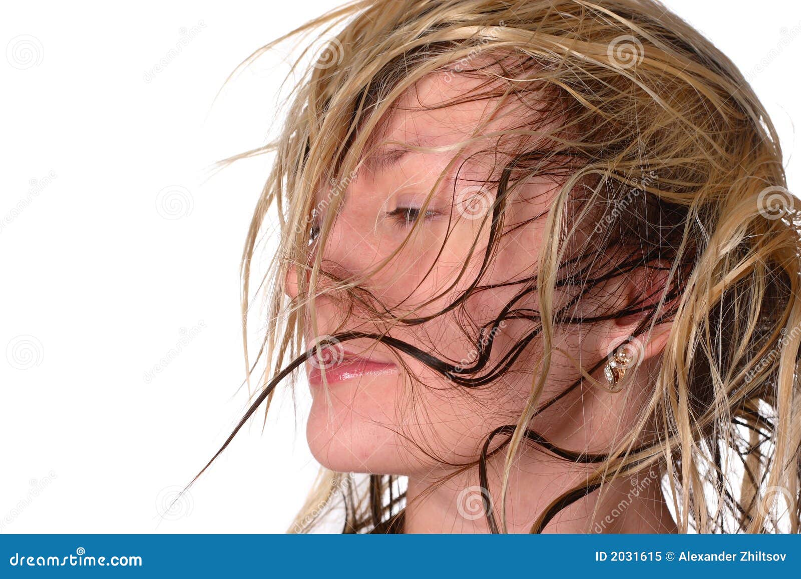 Nasse Haare stockbild. Bild von kalt, haut, lang, mädchen - 2031615