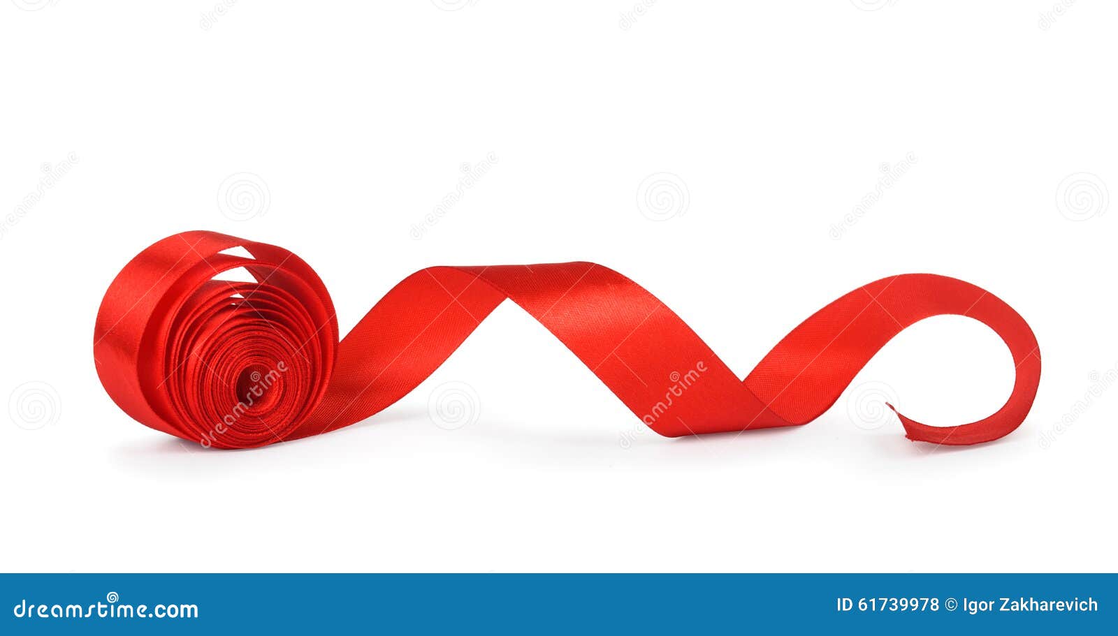 Nastro di rosso del rotolo fotografia stock. Immagine di spirale - 61739978