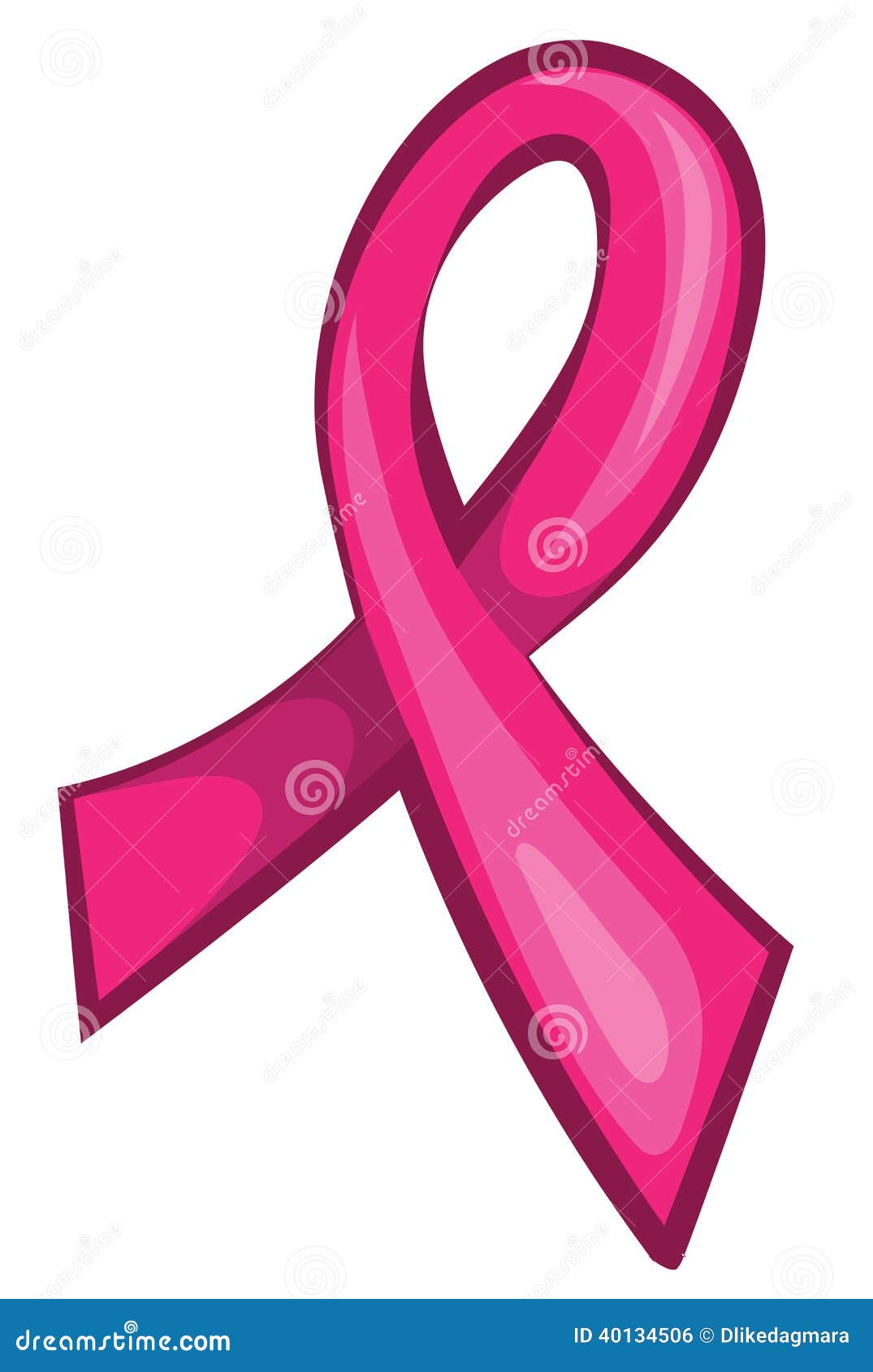 Nastro rosa illustrazione vettoriale. Illustrazione di vita - 40134506