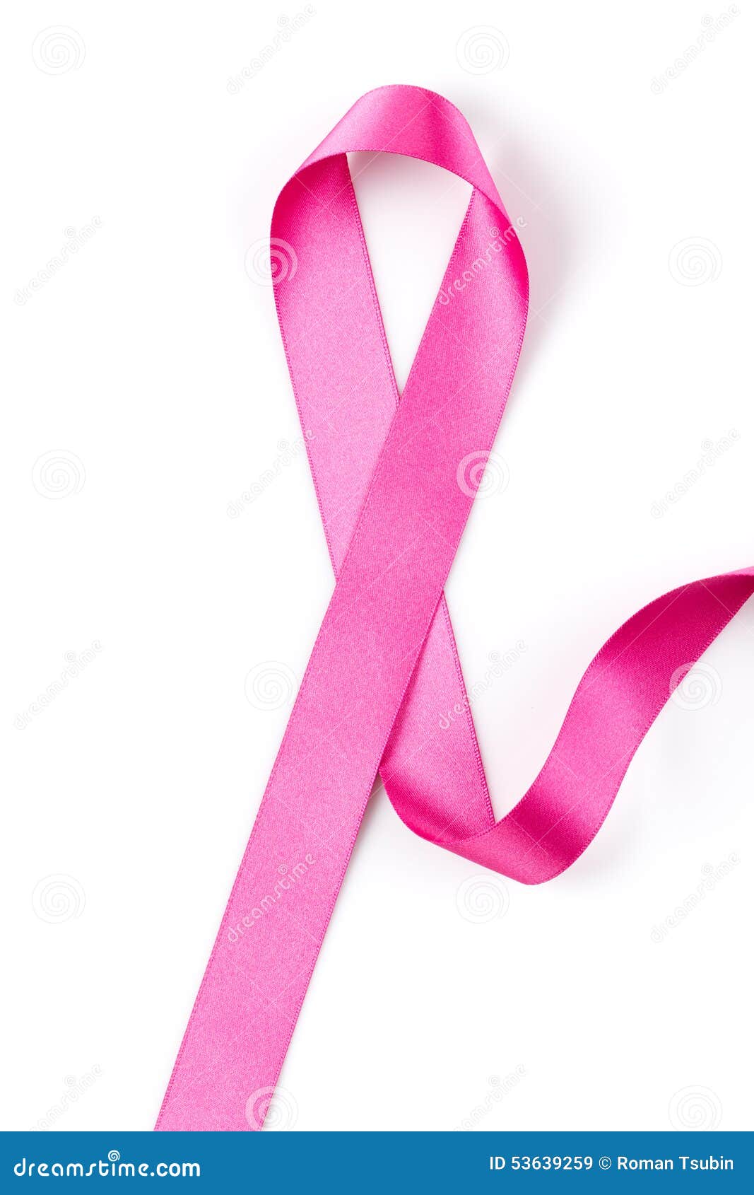 Nastro Rosa Del Cancro Al Seno Isolato Immagine Stock - Immagine di ...