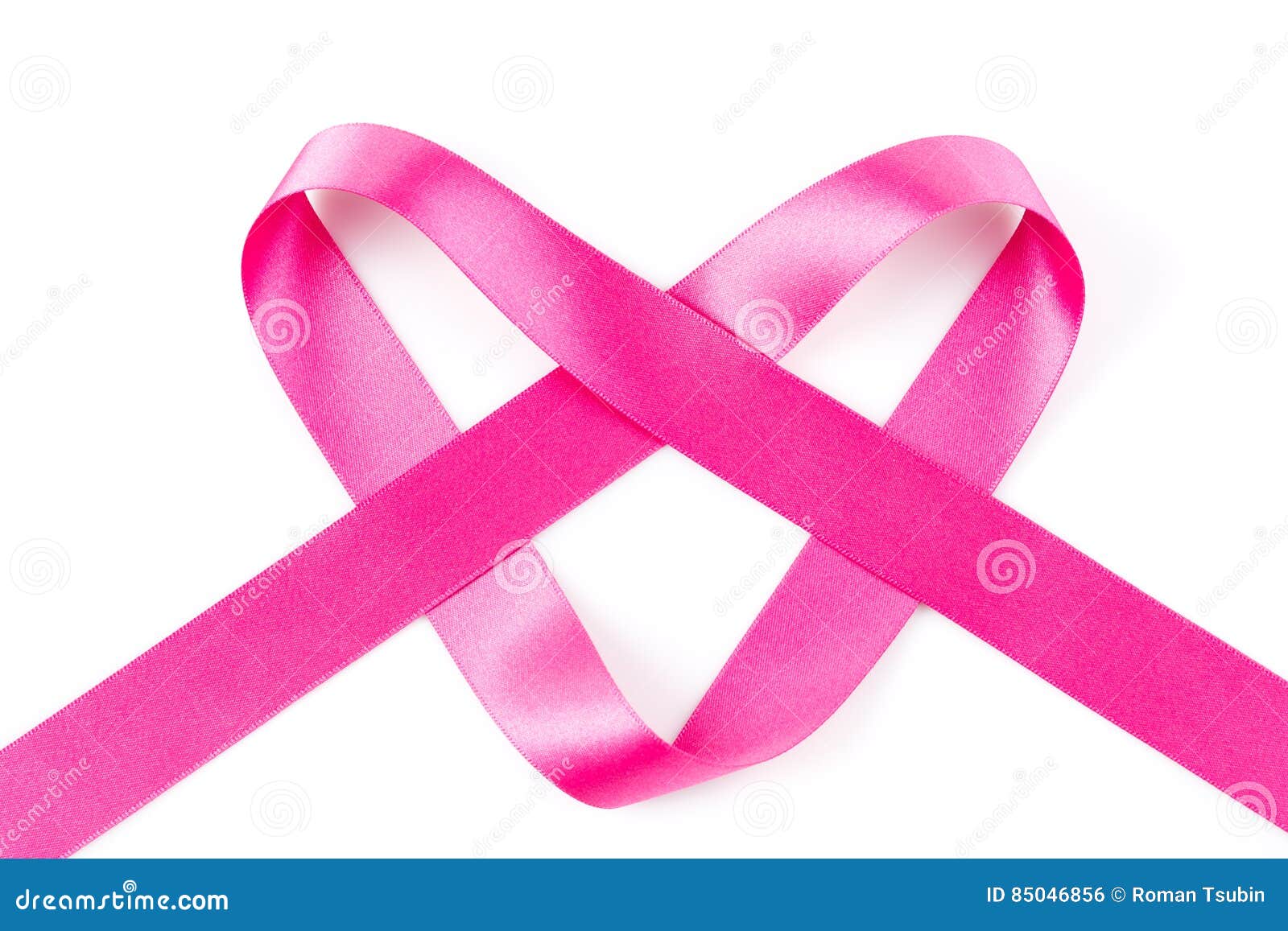Nastro Rosa Sotto Forma Di Un Cuore Fotografia Stock - Immagine di ...