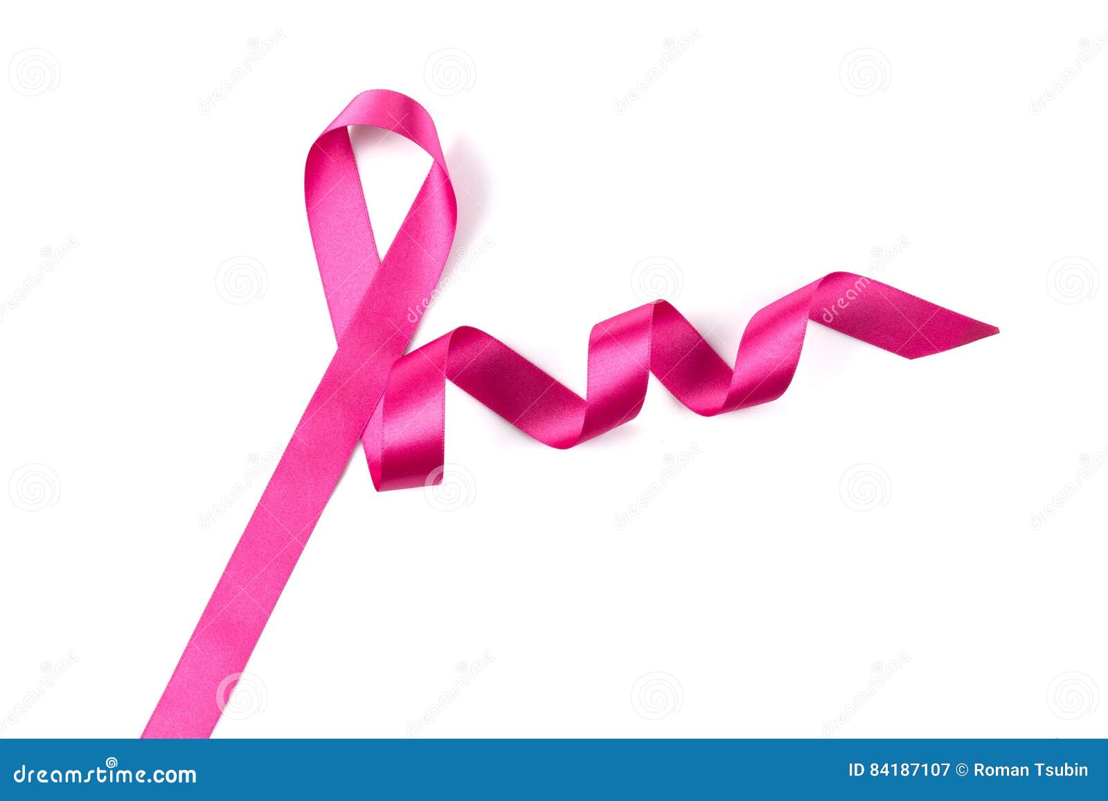 Nastro rosa su bianco immagine stock. Immagine di cavo - 84187107