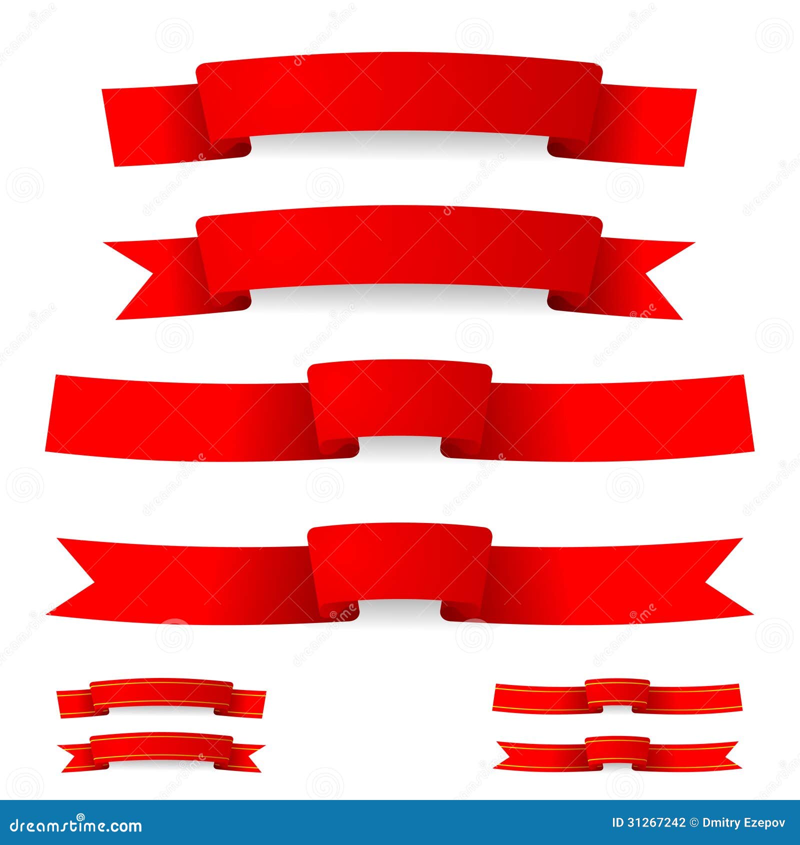 Nastro rosso illustrazione vettoriale. Illustrazione di decorazione ...