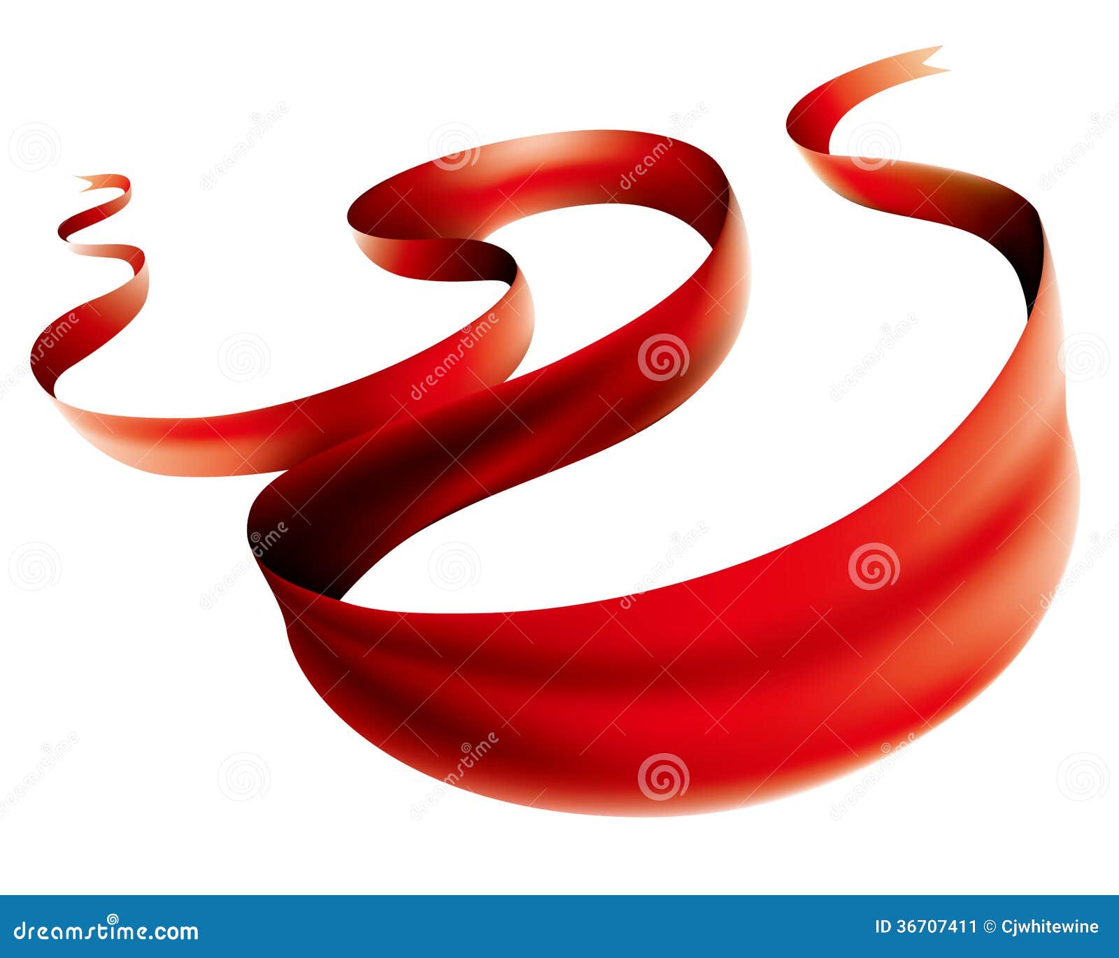 Nastro rosso illustrazione vettoriale. Illustrazione di decorazione ...