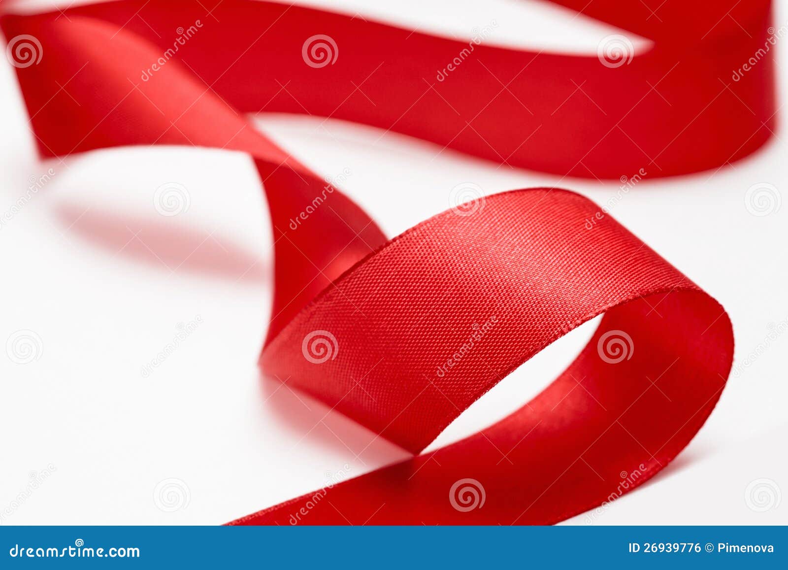 Nastro Rosso Lucido Del Raso Fotografia Stock - Immagine di modello ...