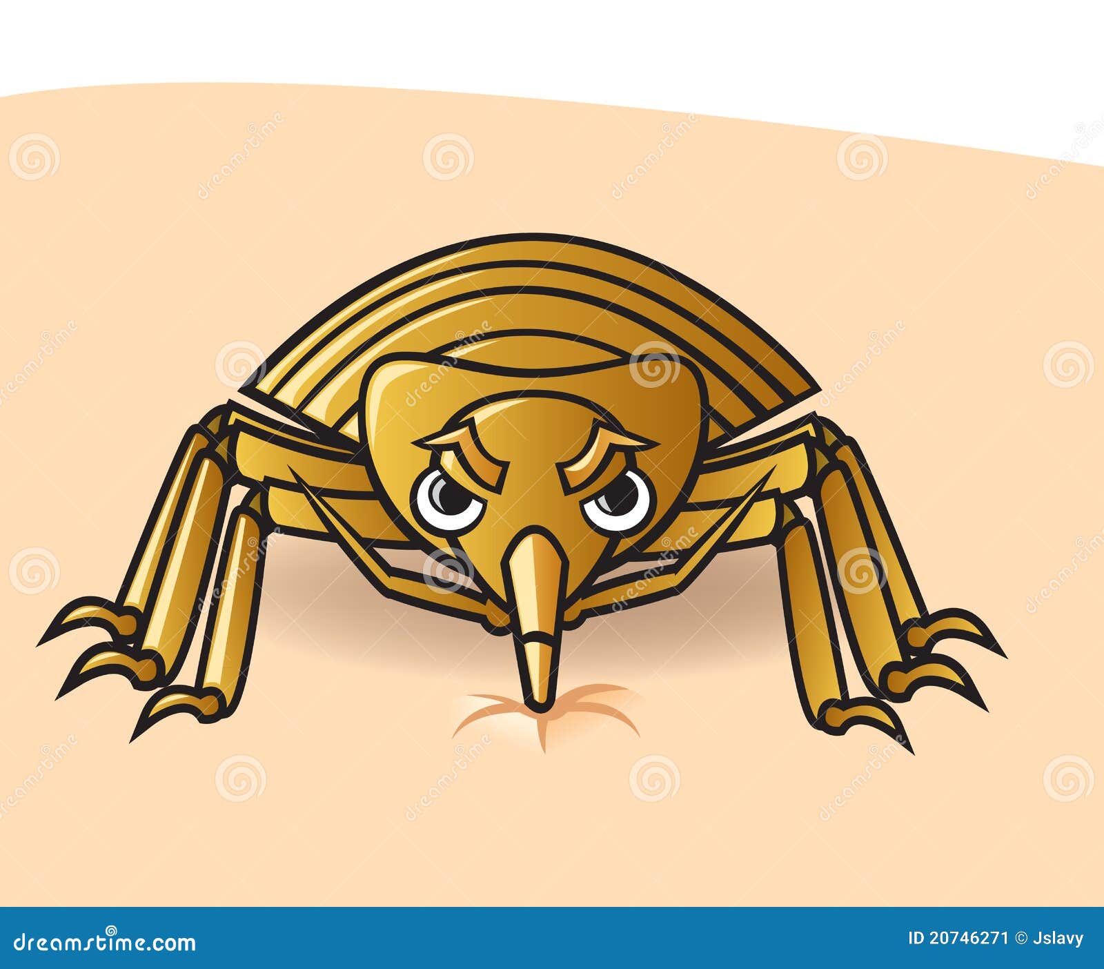 Nasty Bed Bug stock vector. Illustration of parasite - 20746271