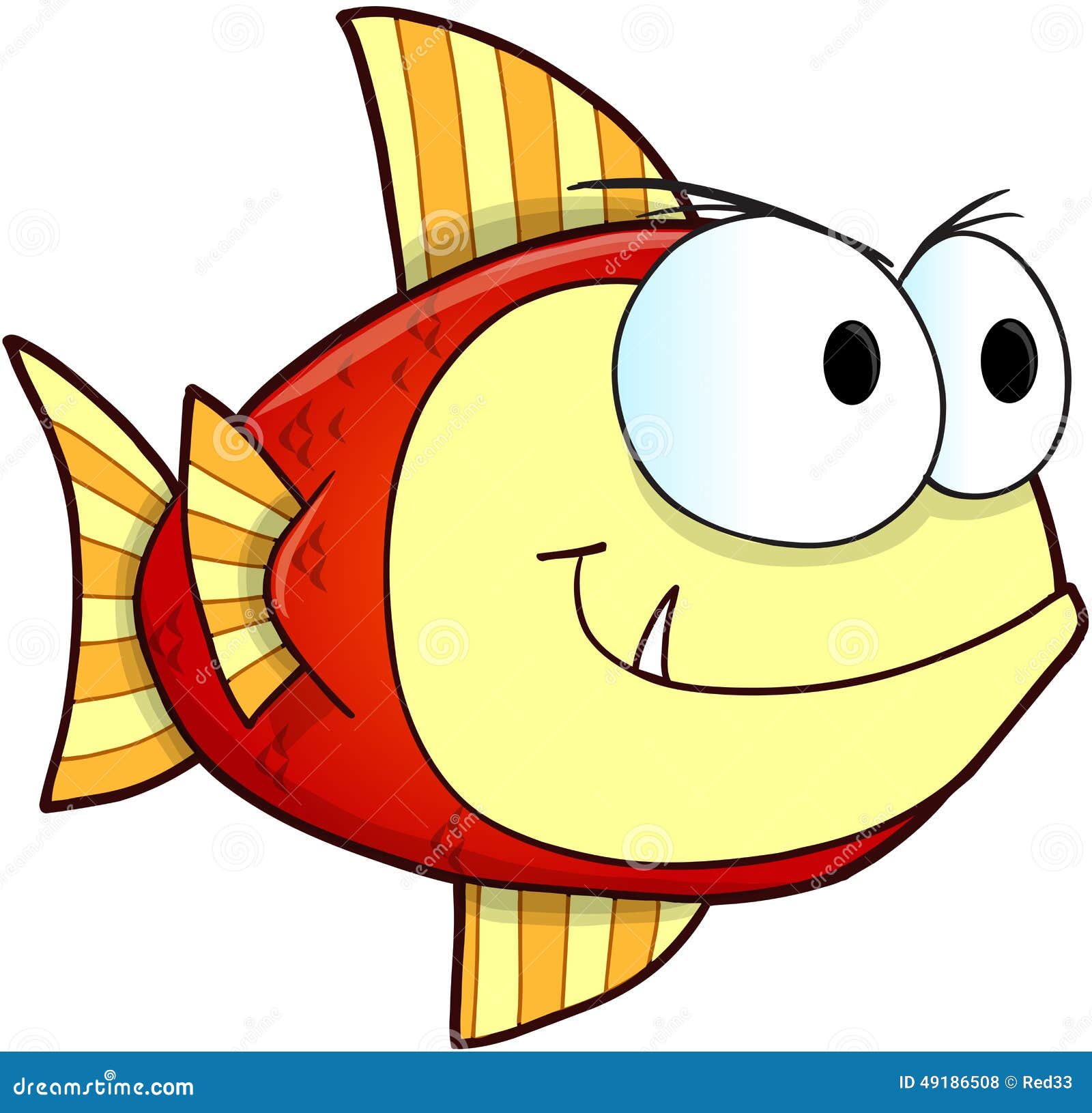 Nasty Fish Vector stock vector. Illustration of angry - 49186508