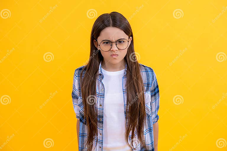 Nasty Teenage Girl Can See With Eyesight Glasses Teenage Girl In Eyesight Eyeglasses Look