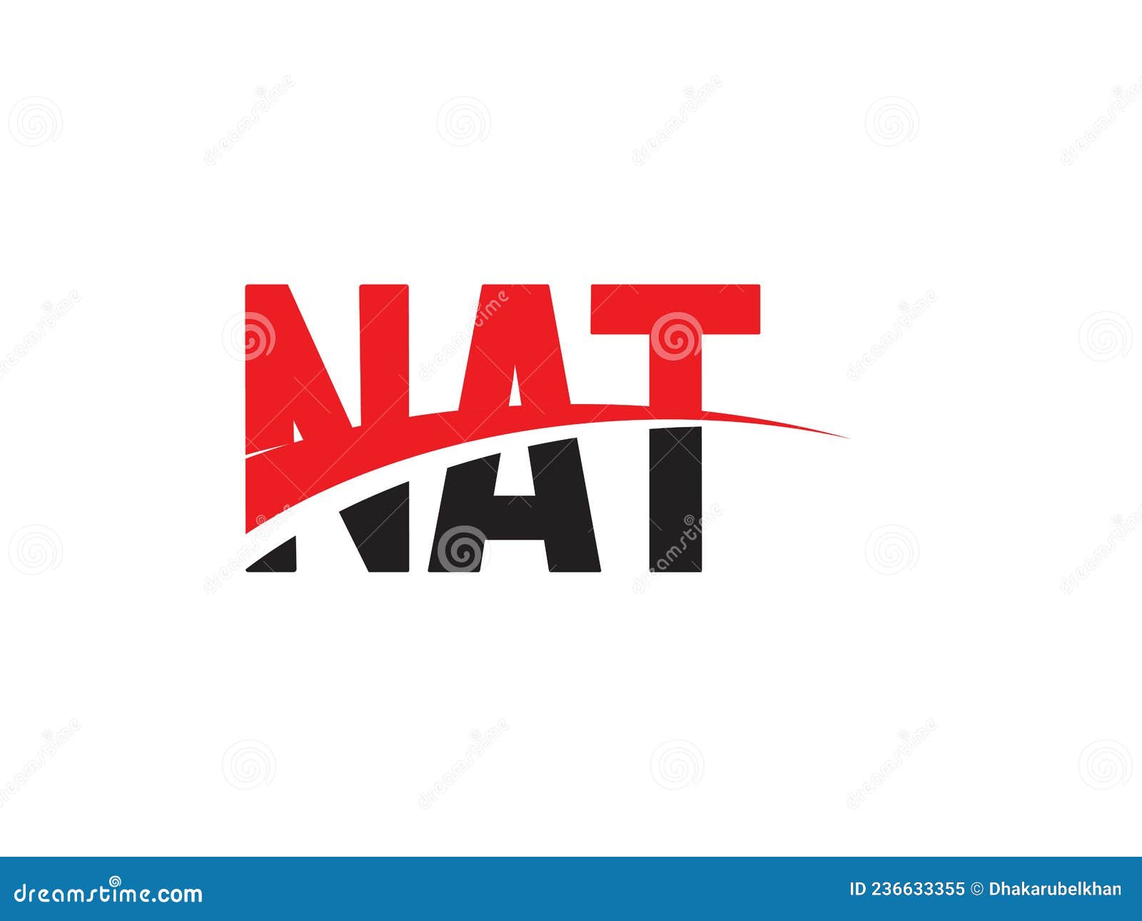NAT Letter Initial Logo Design Vector Illustration Stock Vector ...