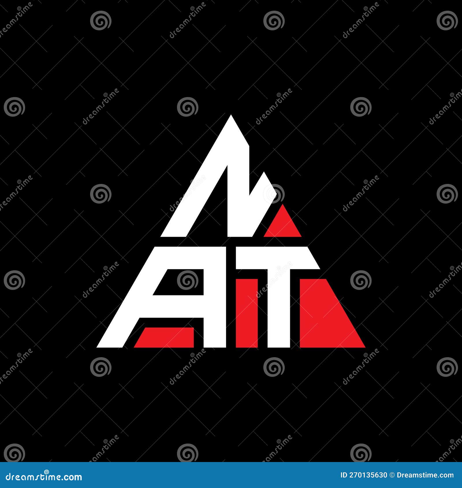 NAT Triangle Letter Logo Design with Triangle Shape. NAT Triangle Logo ...