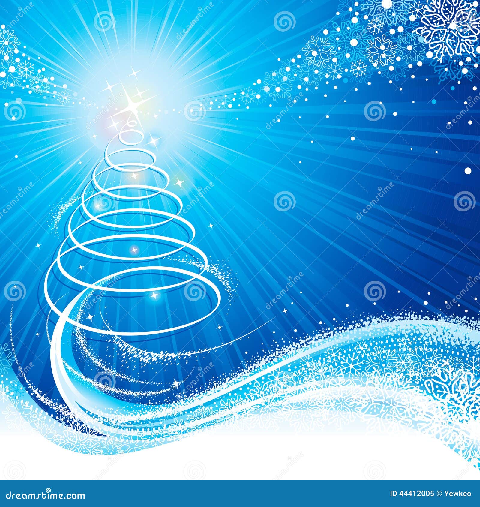 Natal azul ilustração do vetor. Ilustração de estrela - 44412005