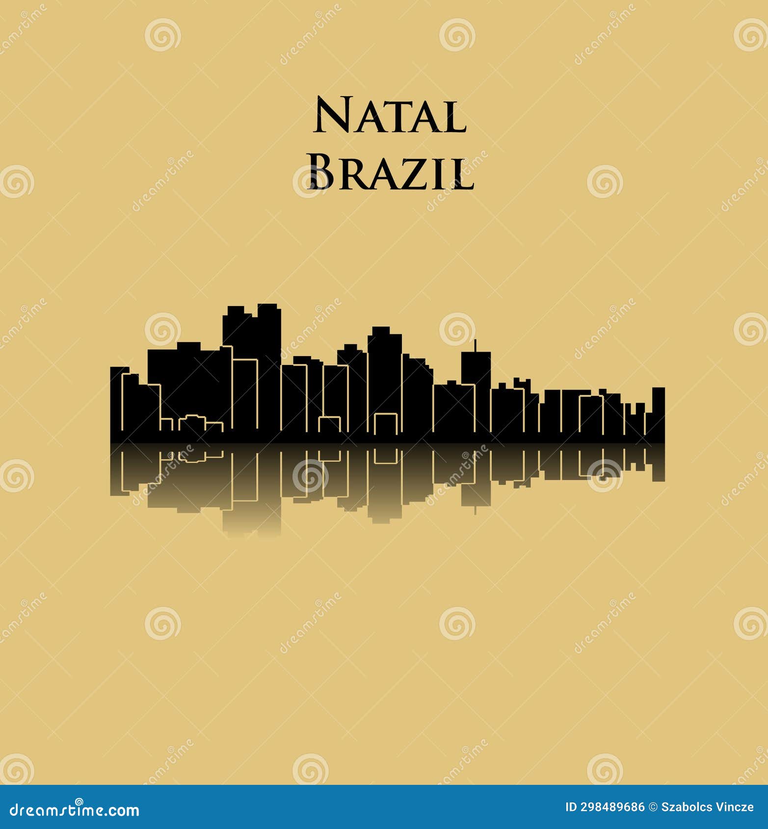 Natal, Brazil stock vector. Illustration of horizon - 298489686