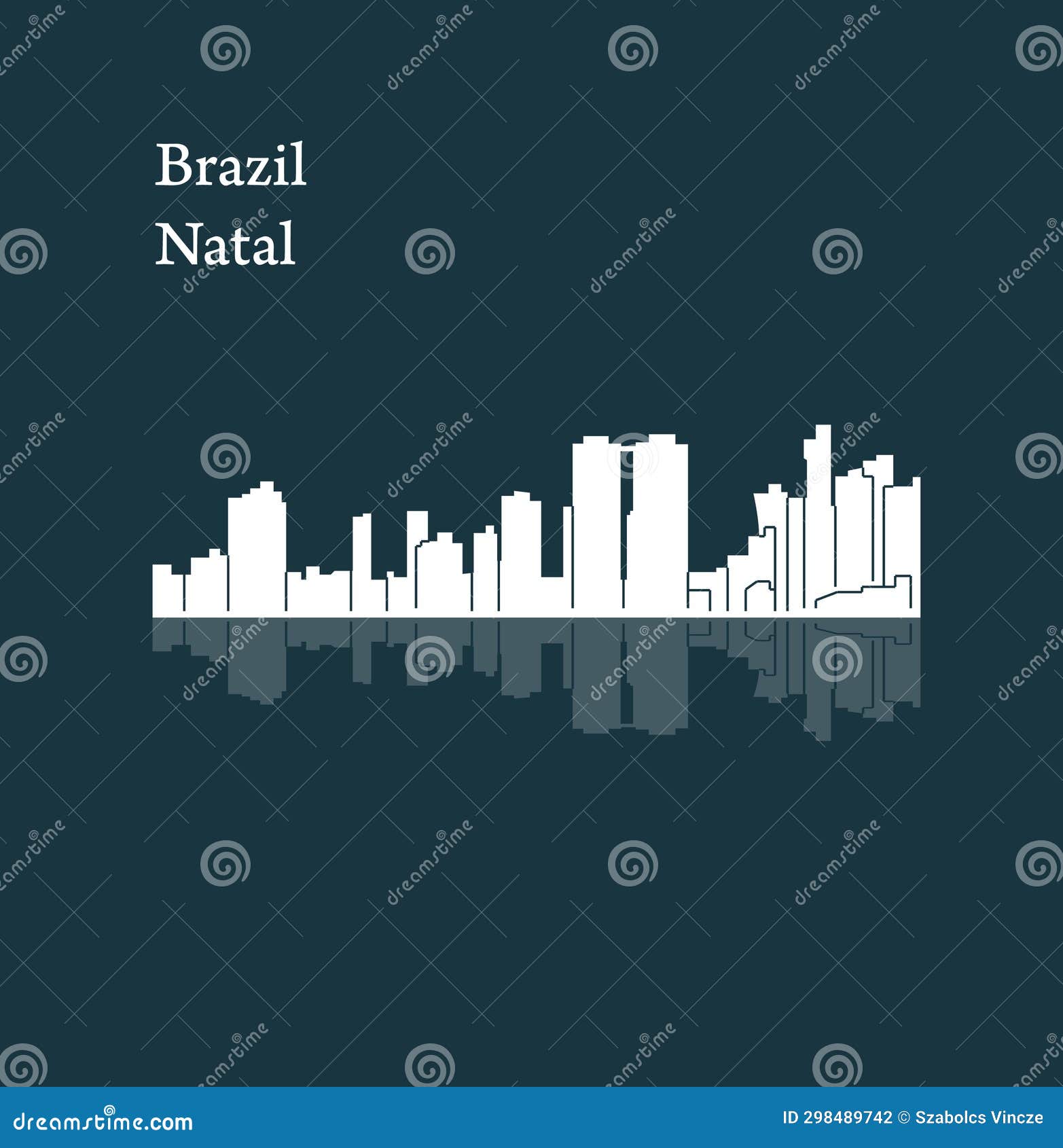 Natal, Brazil stock vector. Illustration of park, building - 298489742