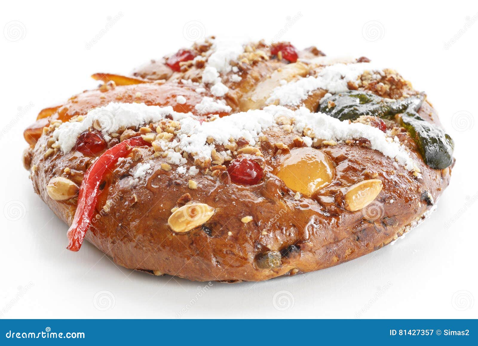 Natale Bolo Rei O Re Cake Over White Immagine Stock - Immagine di dolce ...