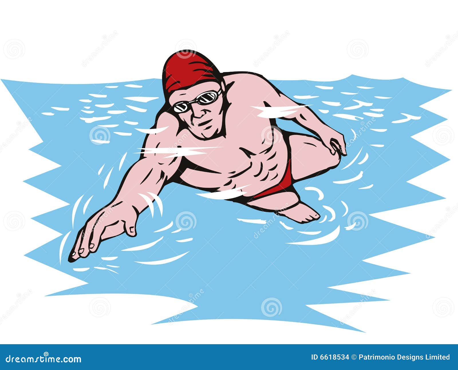 Natation illustration de vecteur. Illustration of vecteur - 6618534