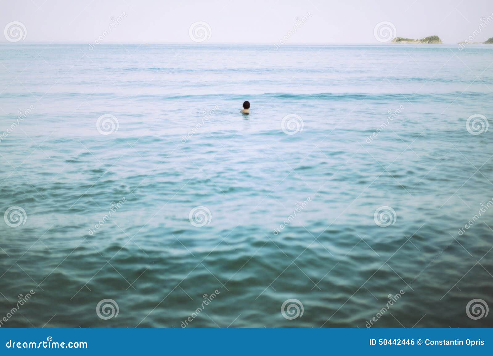 Natation en mer photo stock. Image du beauté, tourisme - 50442446