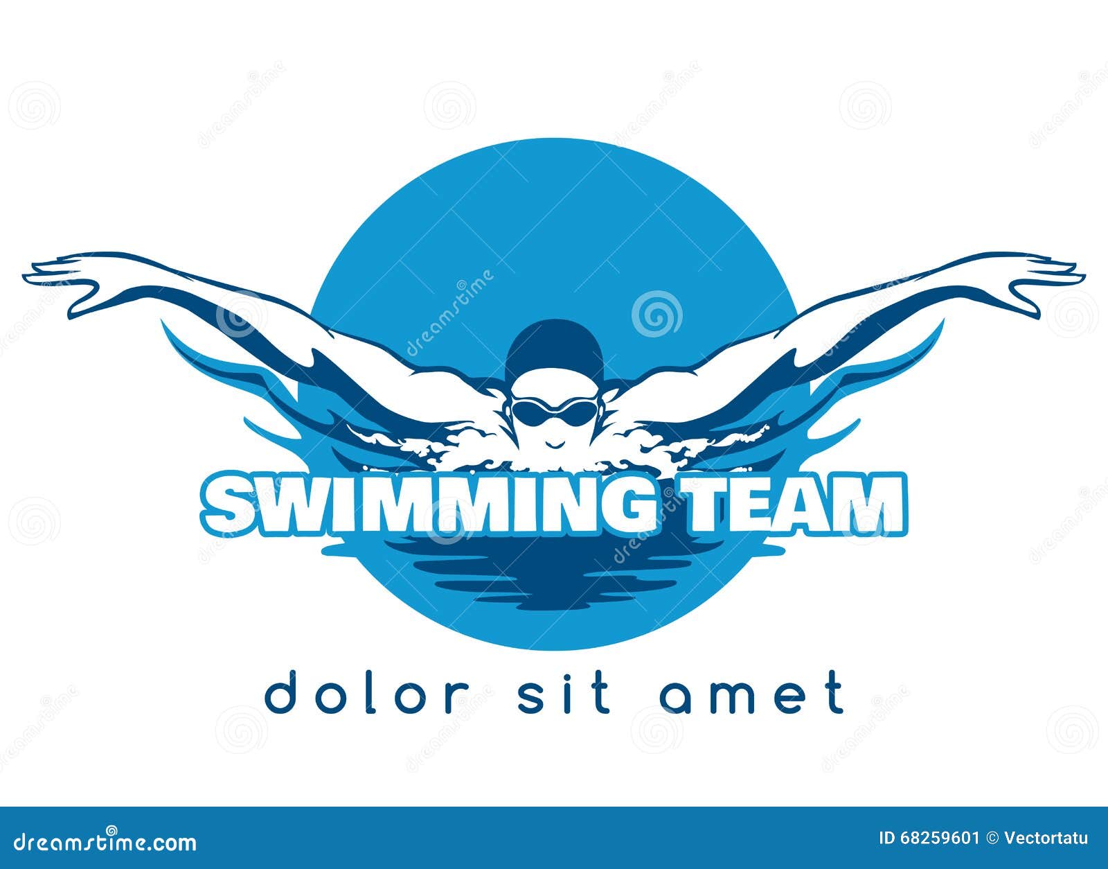 Natation Team Vector Logo illustration de vecteur. Illustration du ...