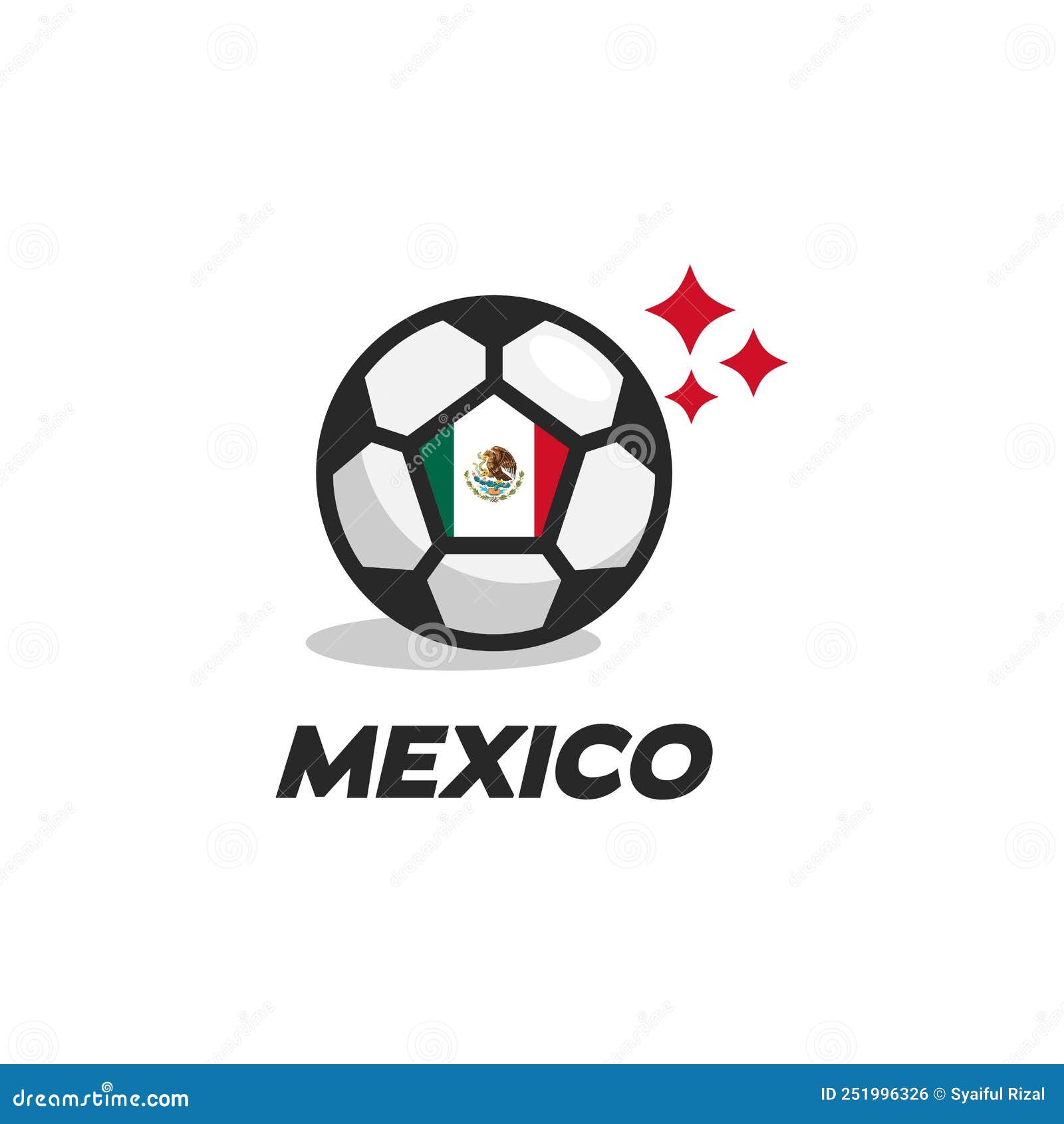 World Cup Ball Pictures with Mexico Flag Stock Vector - Illustration of ...