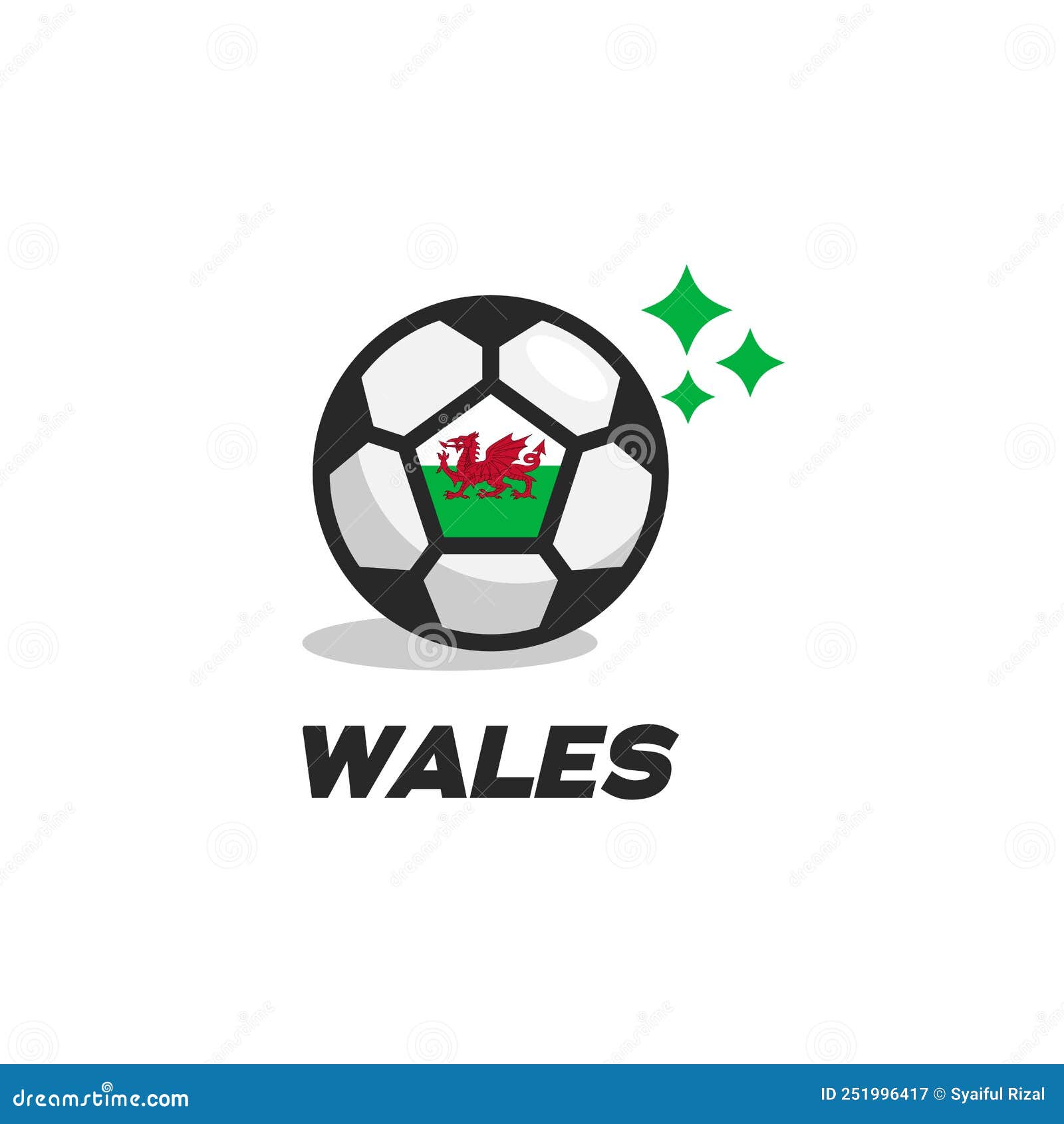 World Cup Ball Pictures with Welsh Flag Stock Illustration ...